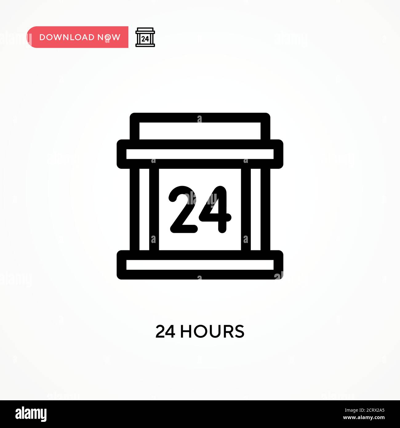 24 hours Simple vector icon. Modern, simple flat vector illustration ...