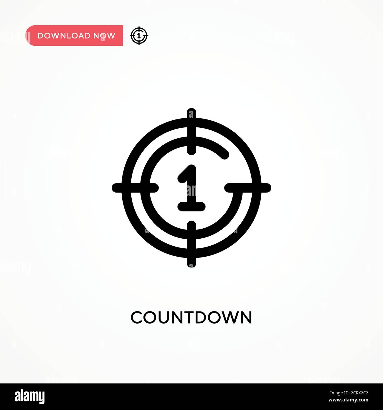 Countdown Simple vector icon. Modern, simple flat vector illustration ...