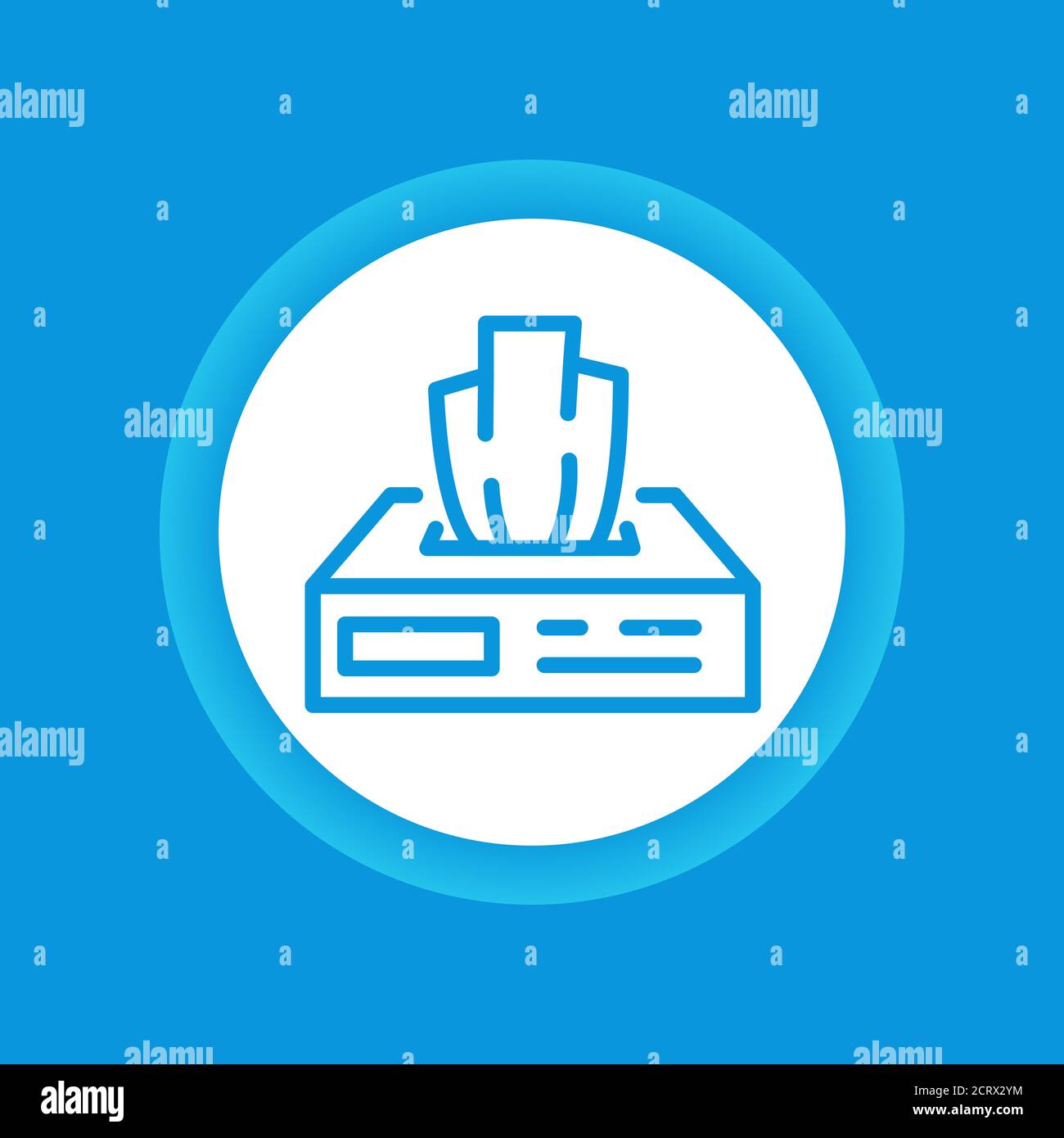 Box disposable napkins color button. Paper product icon. Pictogram for ...