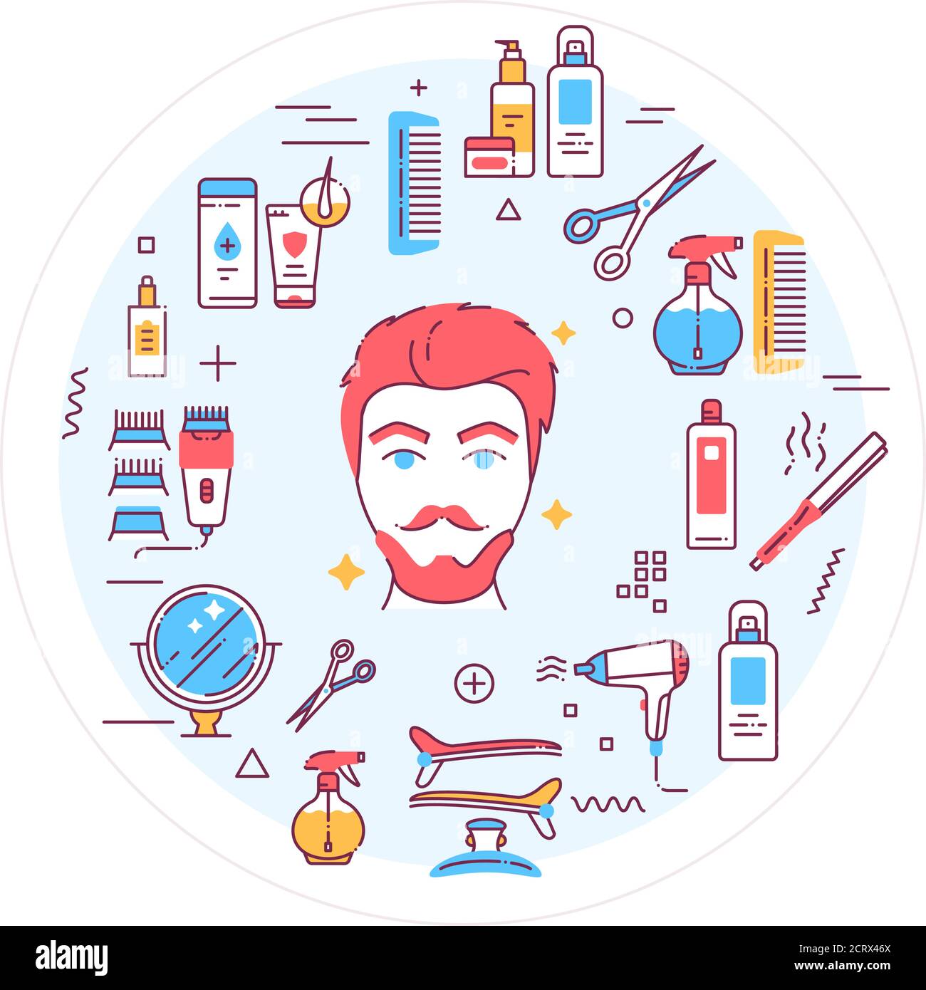 Hair styling tools on Stock Vector Images - Alamy