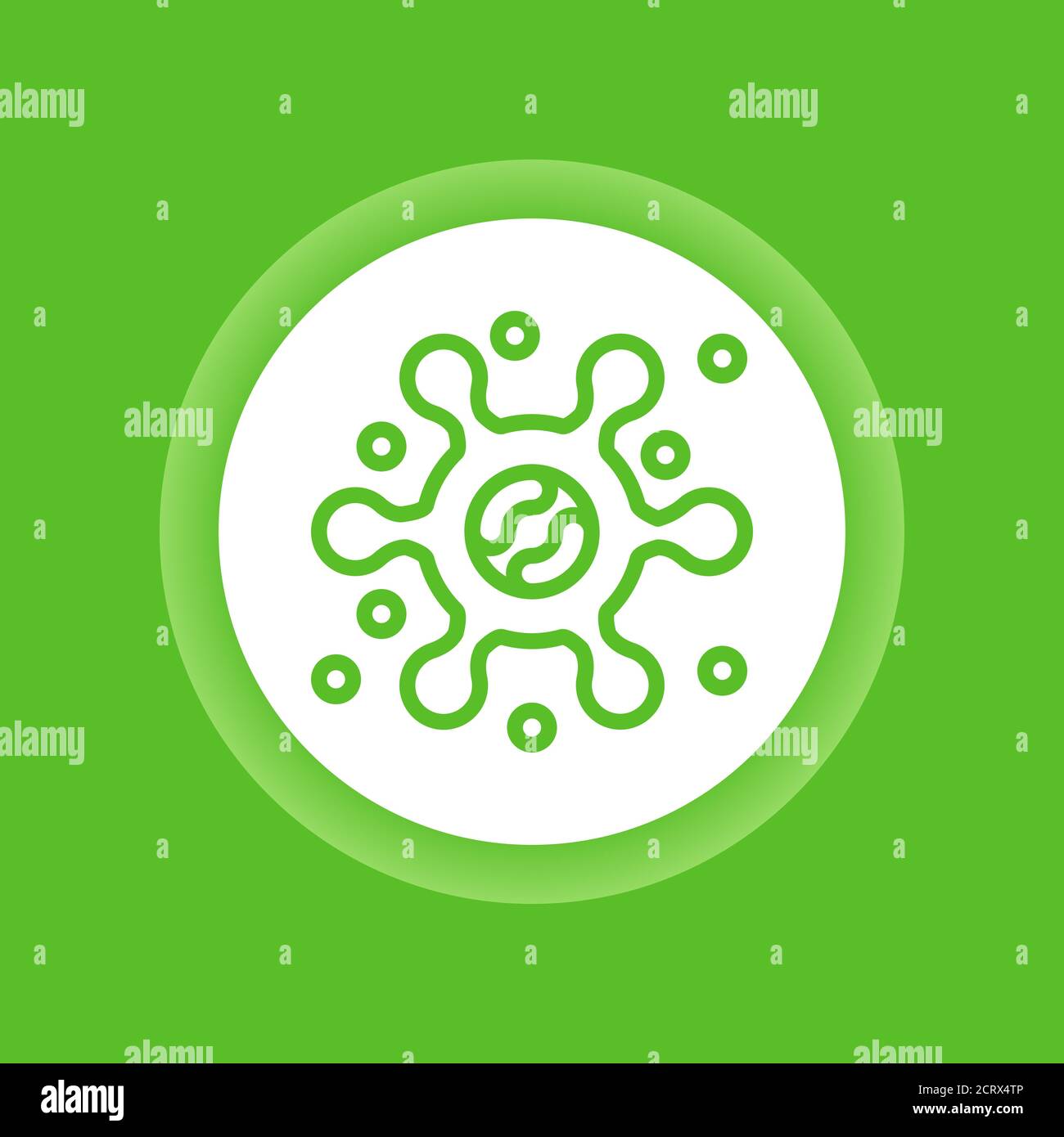 Virus color button. Bacteria, microorganism icon. Pictogram for web ...