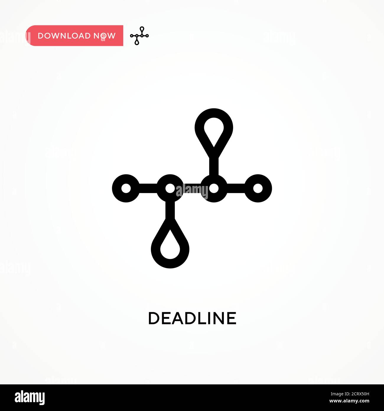 Deadline Simple vector icon. Modern, simple flat vector illustration ...