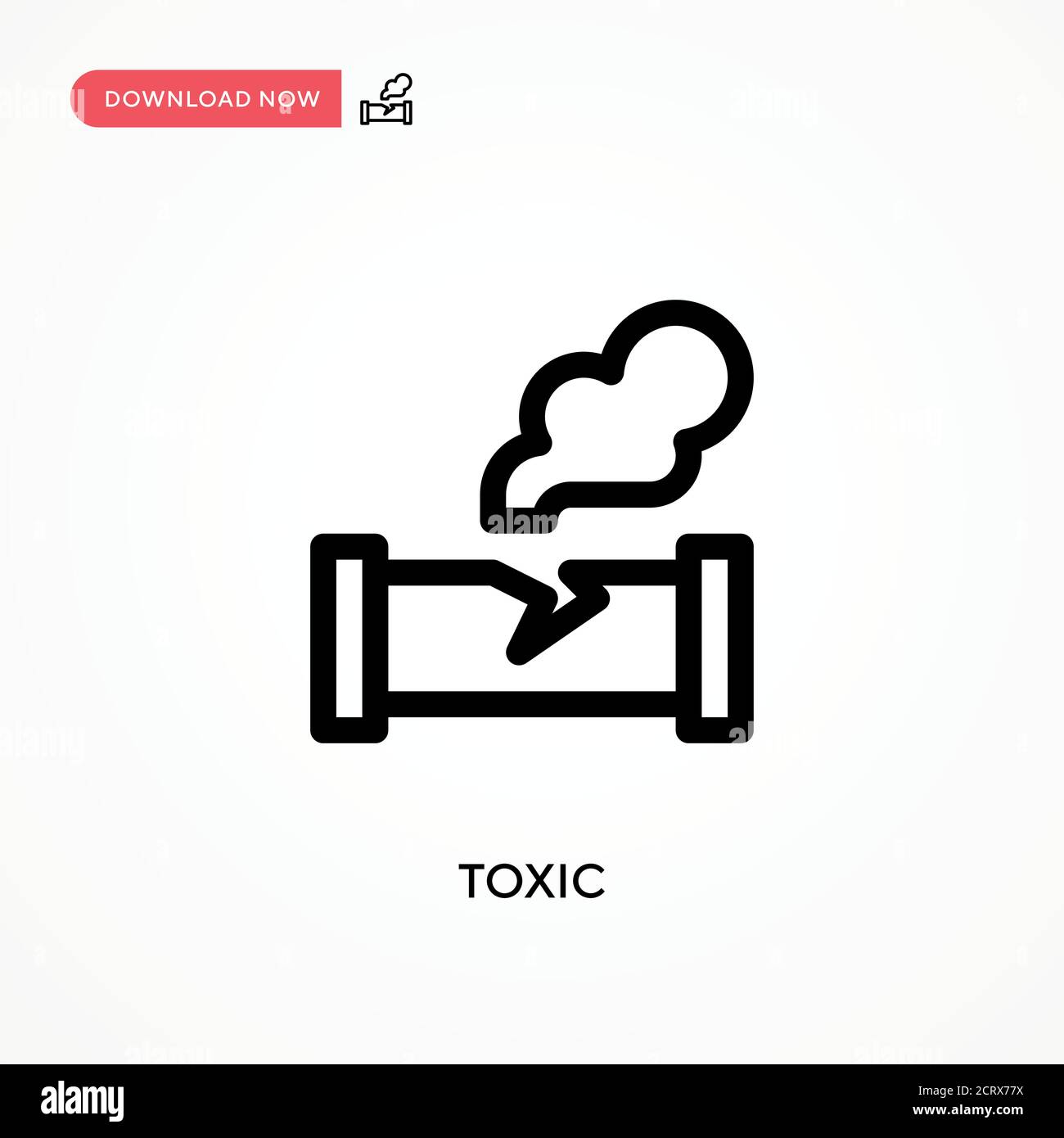 Toxic Simple vector icon. Modern, simple flat vector illustration for ...
