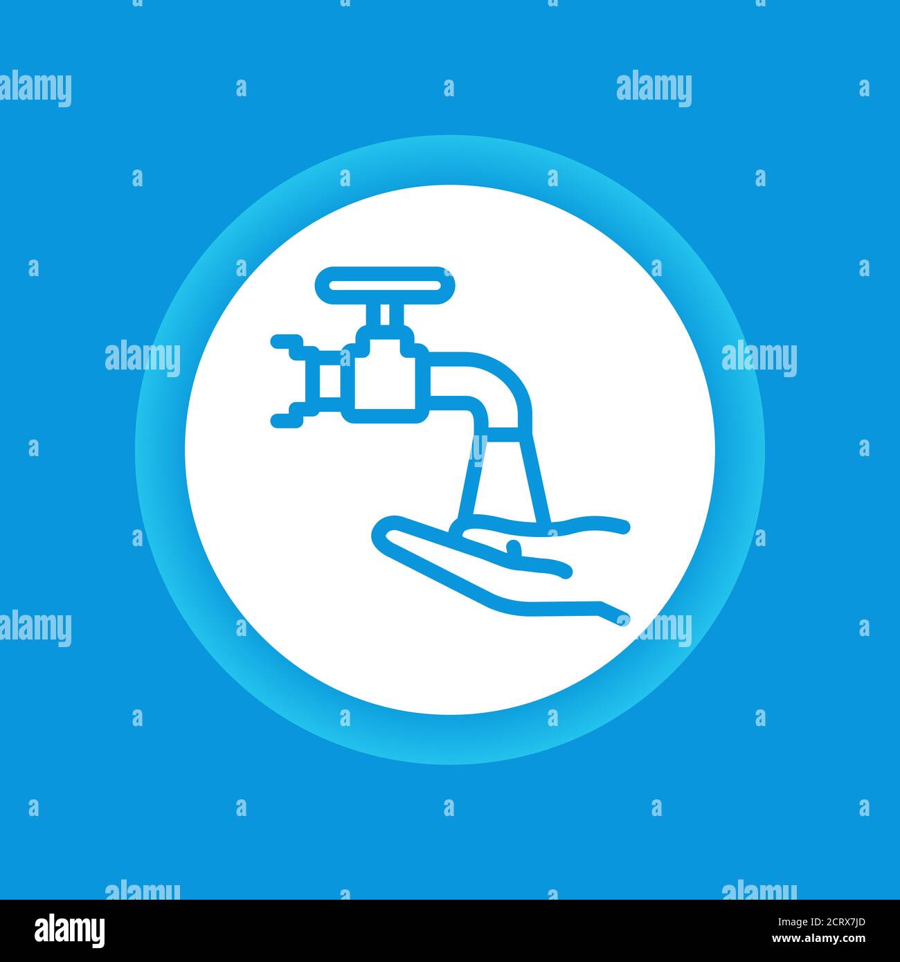 Wash hands color button. Hygiene icon. Pictogram for web page, mobile ...