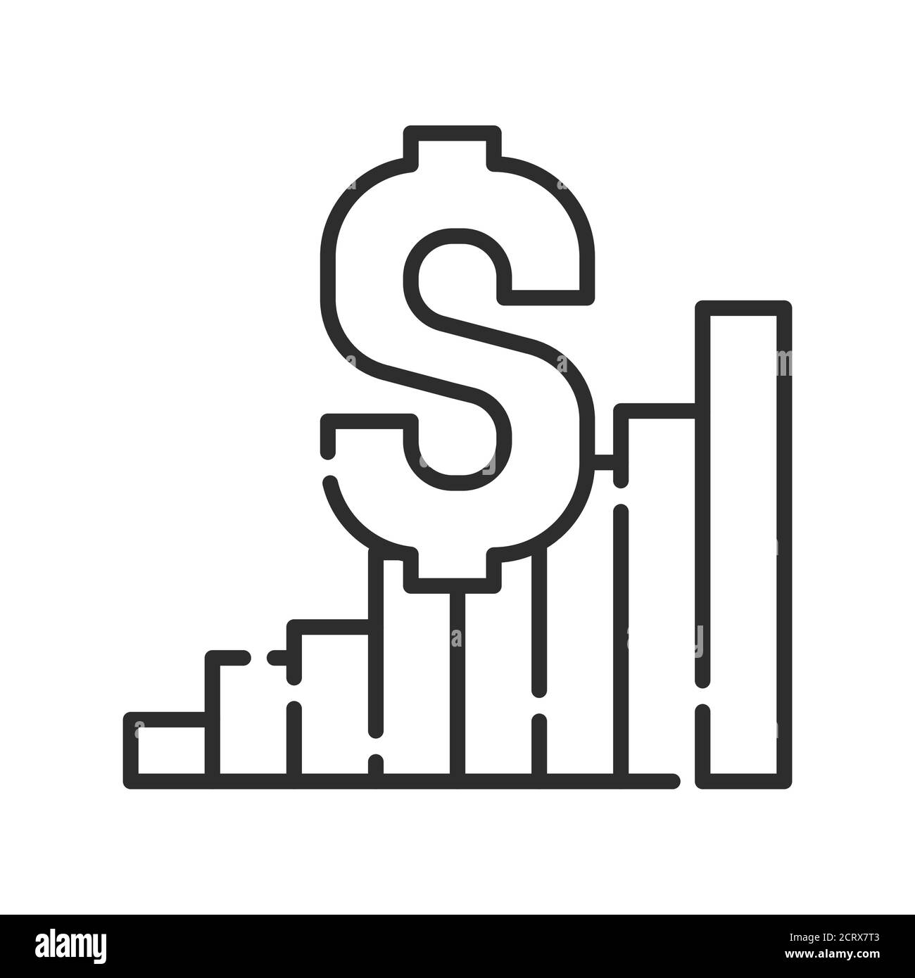 Funding sources black line icon. Pictogram for web page, mobile app ...