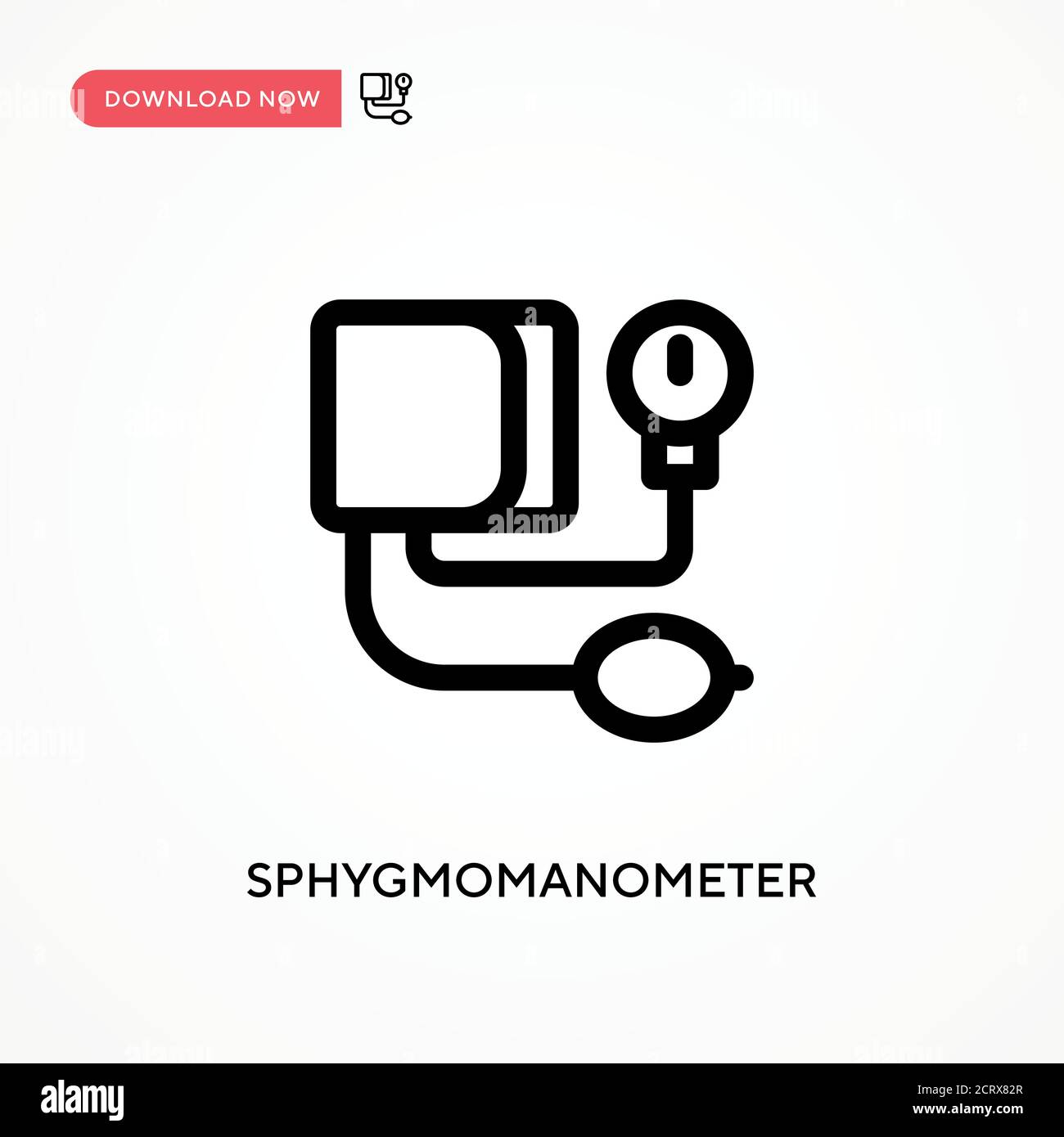 Sphygmomanometer Simple vector icon. Modern, simple flat vector illustration for web site or ...