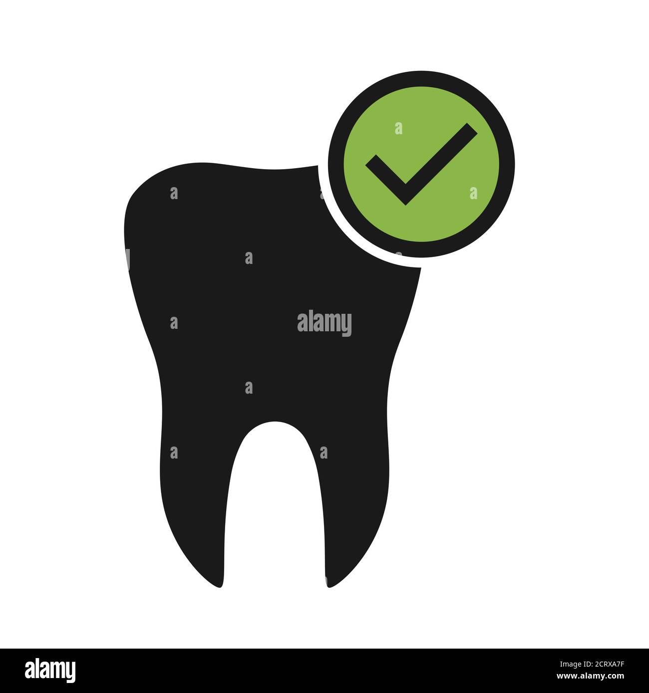 Tooth do´s flat icon isolated on white background. Tooth vector ...