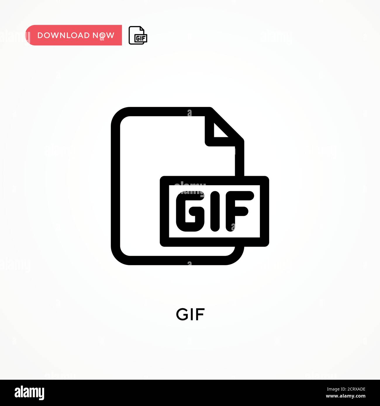 Gif Simple vector icon. Modern, simple flat vector illustration for web ...
