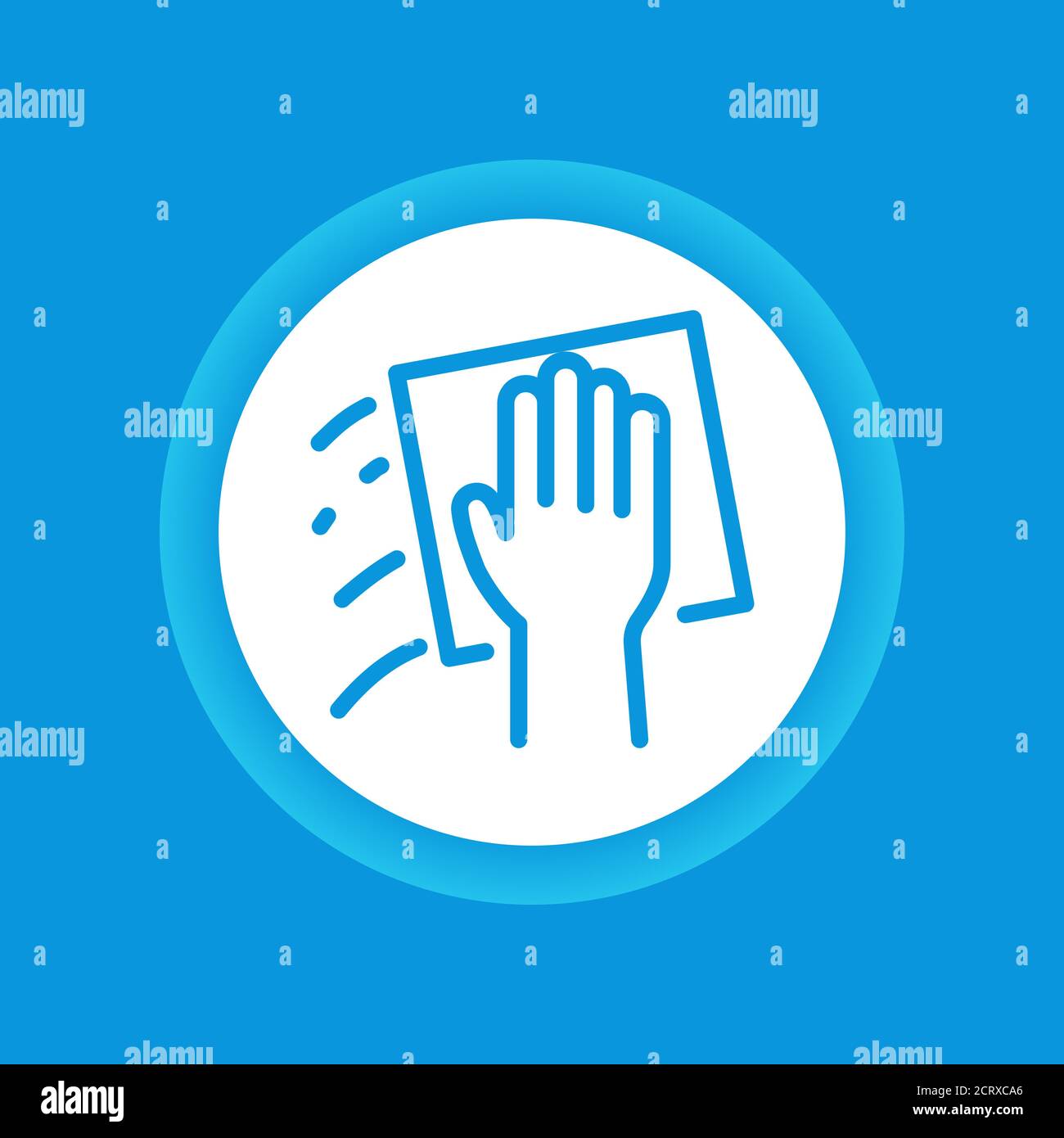 Cleaning service color button. Home disinfection icon. Outline ...