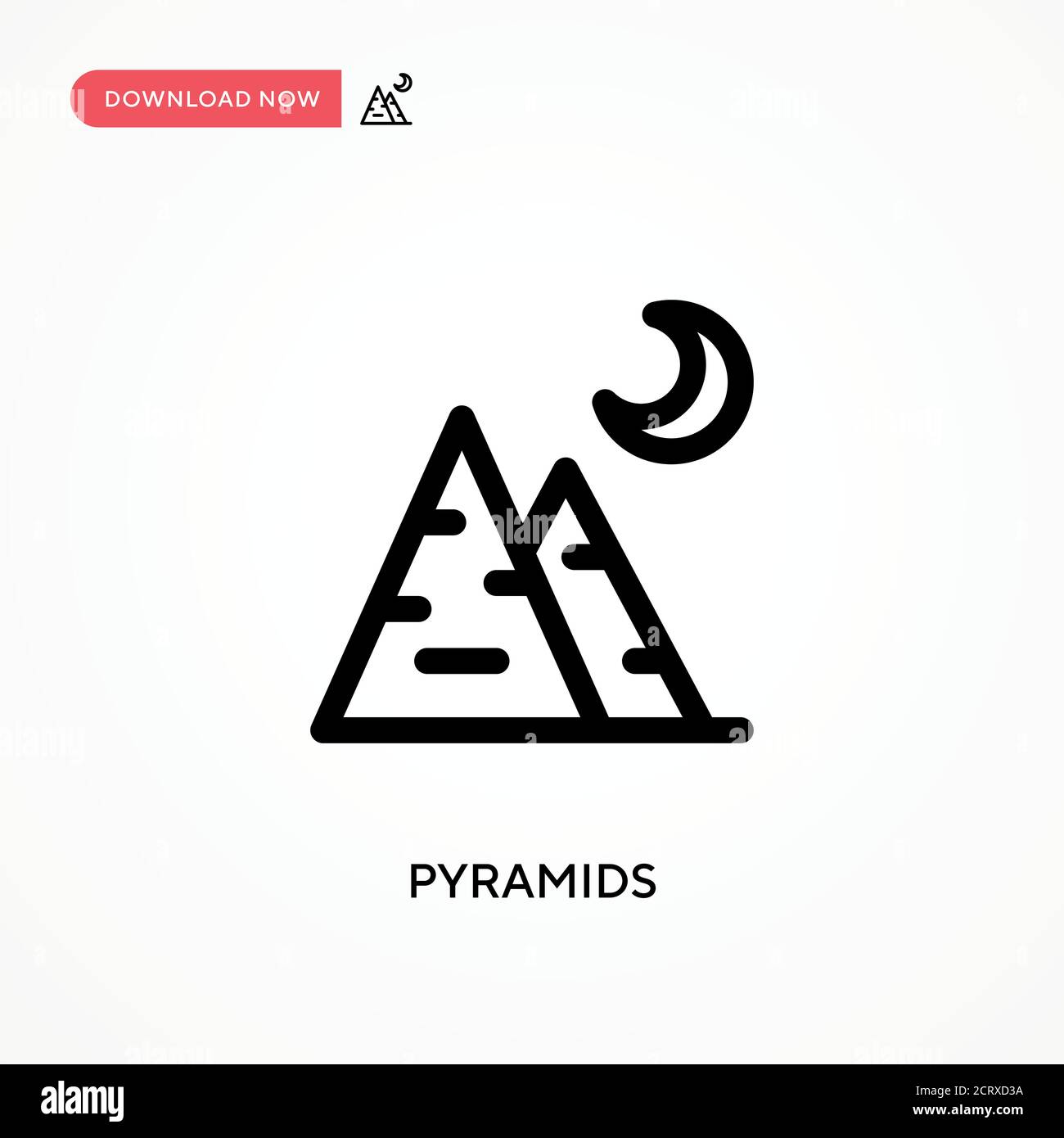 Pyramids Simple vector icon. Modern, simple flat vector illustration ...