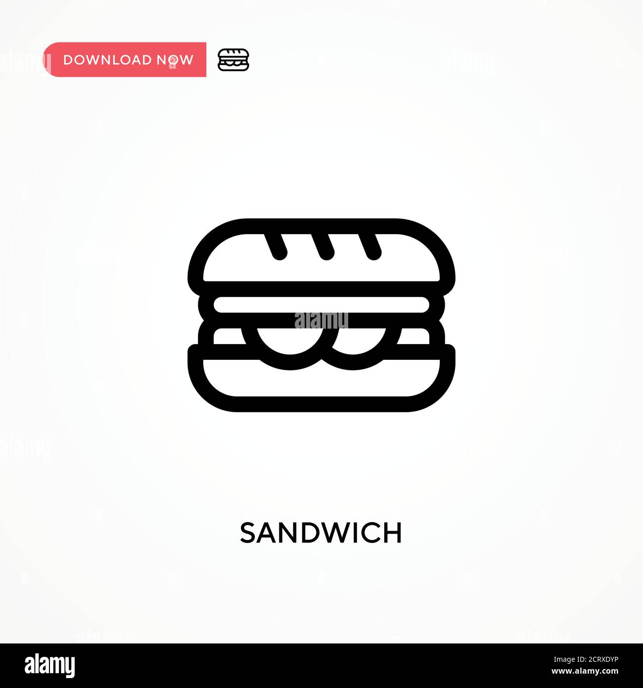 Sandwich Simple vector icon. Modern, simple flat vector illustration ...