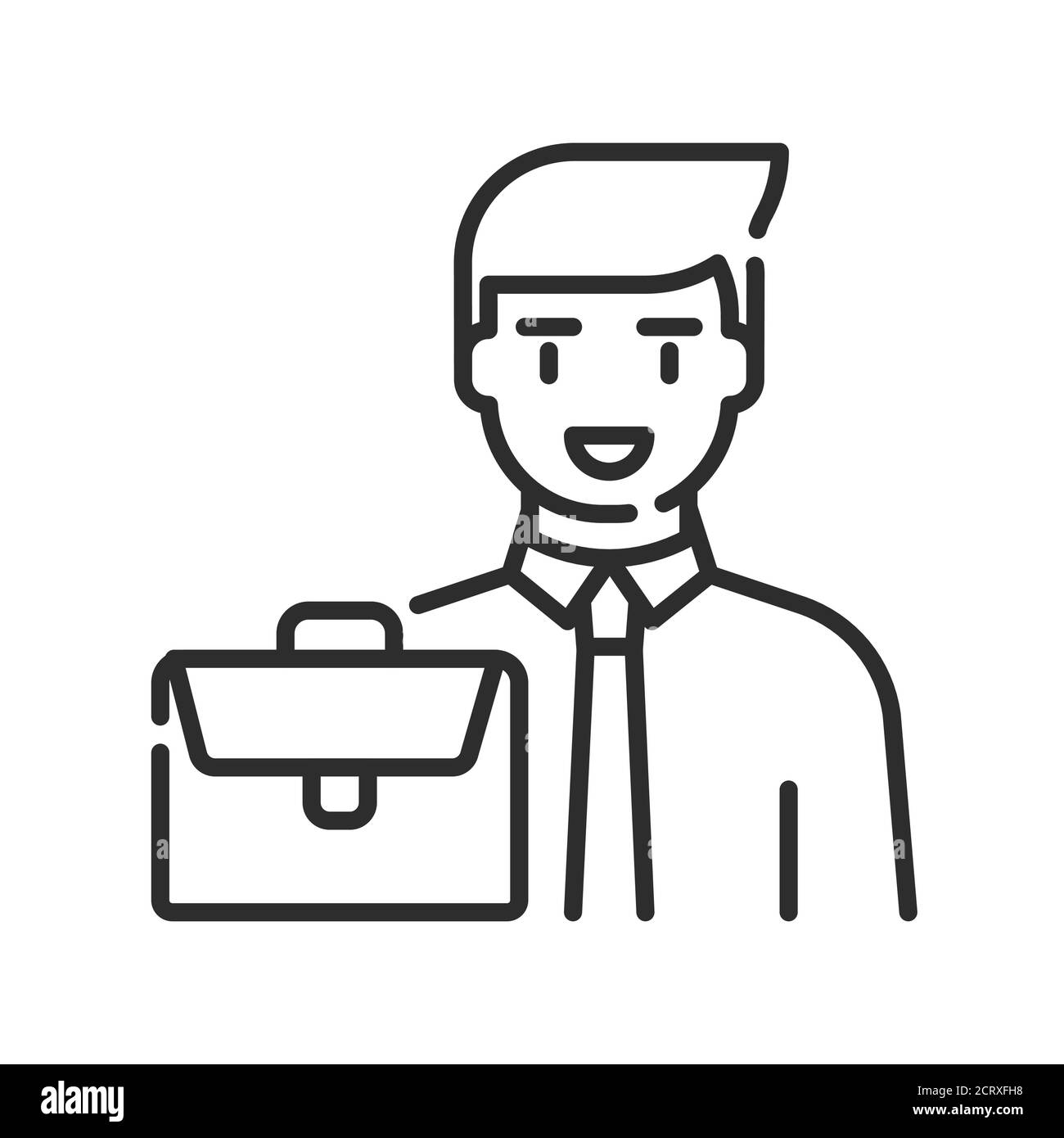 Finance manager black line icon. Pictogram for web page, mobile app ...