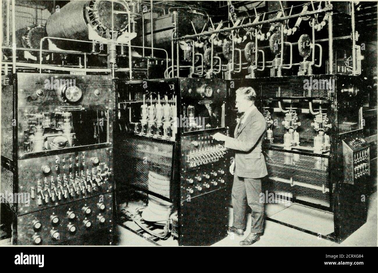 . Bell telephone magazine . Fig. 6. One of the First 5000 Watt, W.vter ...