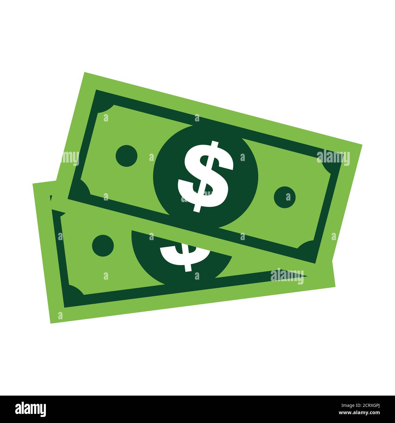 Modern dollar sign vector. Paper money symbol isolated on white ...