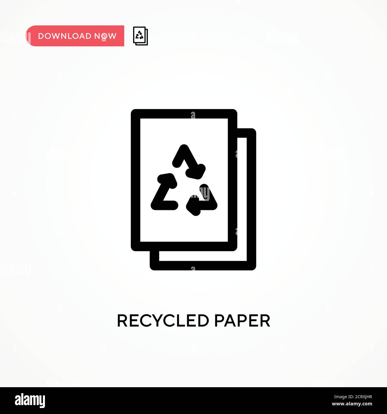 Recycled paper Simple vector icon. Modern, simple flat vector ...
