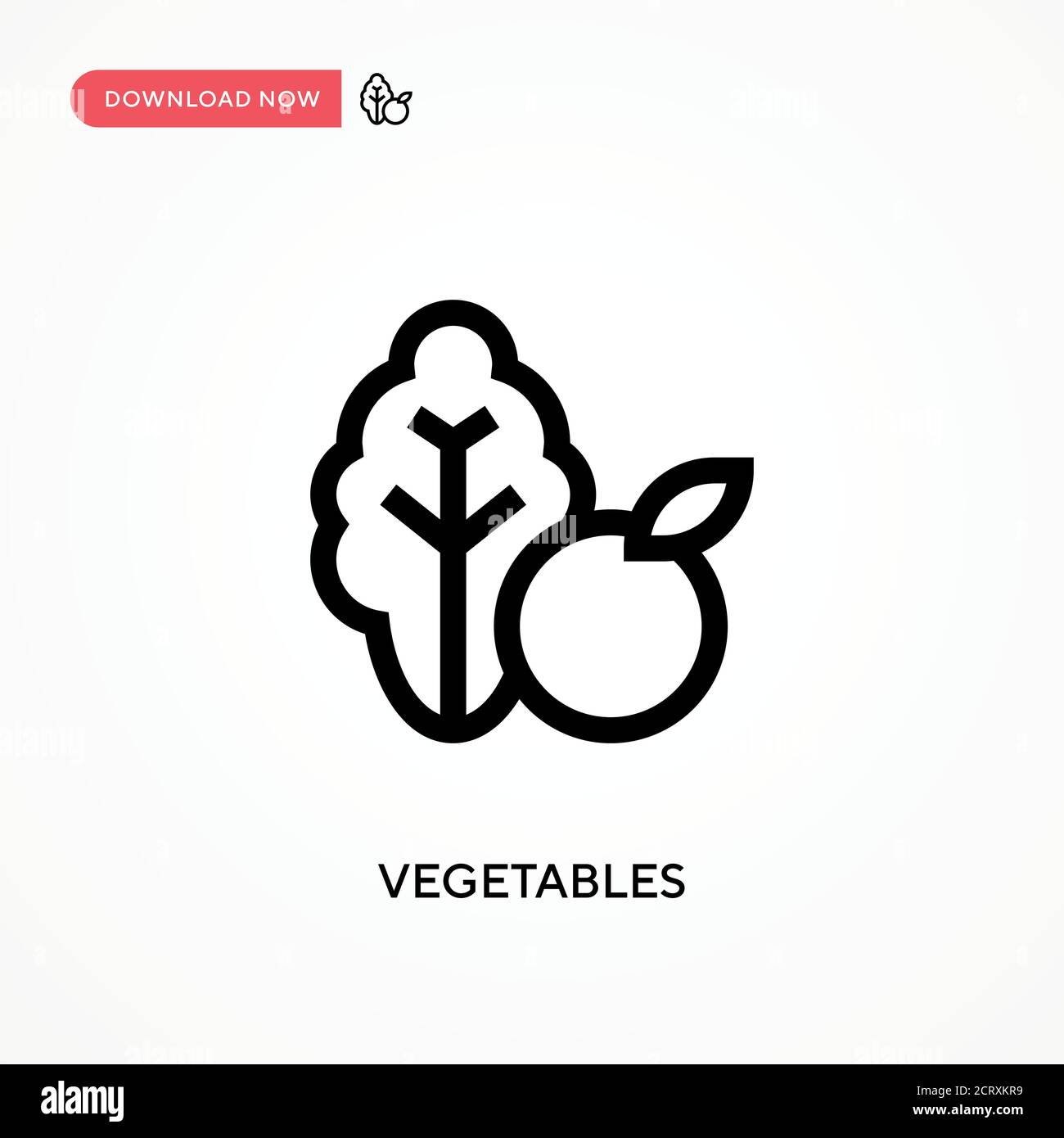 Vegetables Simple vector icon. Modern, simple flat vector illustration ...