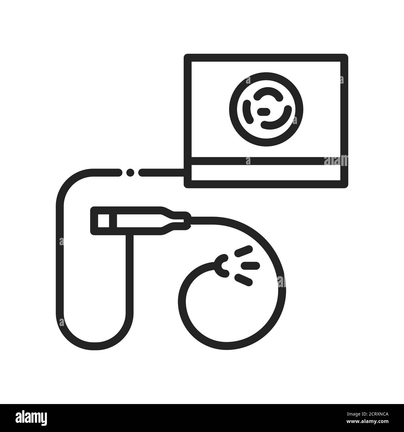 Nasogastric Tube Black Line Icon Digestive System Medical Device Sign For Web Page Mobile App