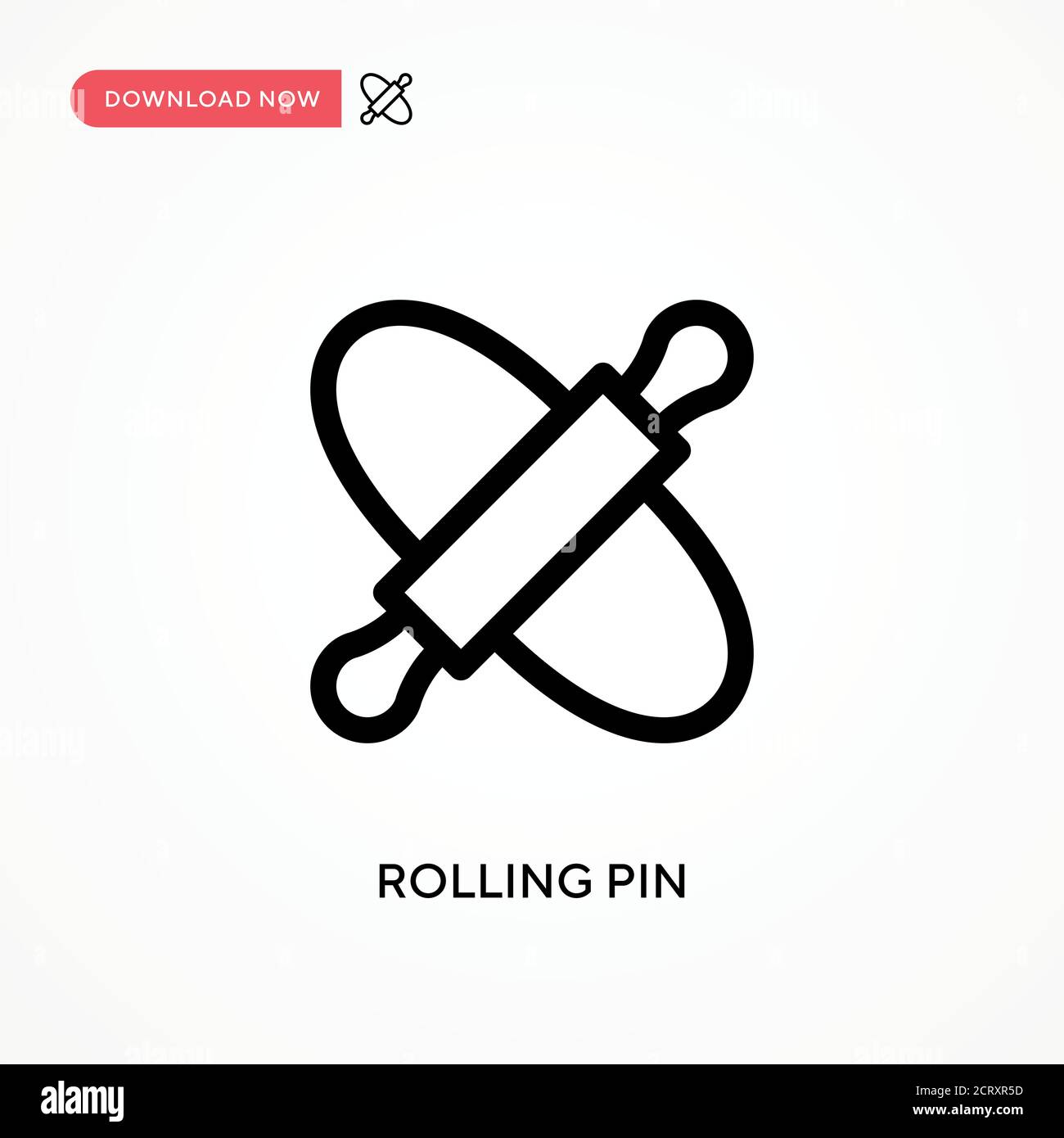 Rolling pin Simple vector icon. Modern, simple flat vector illustration ...