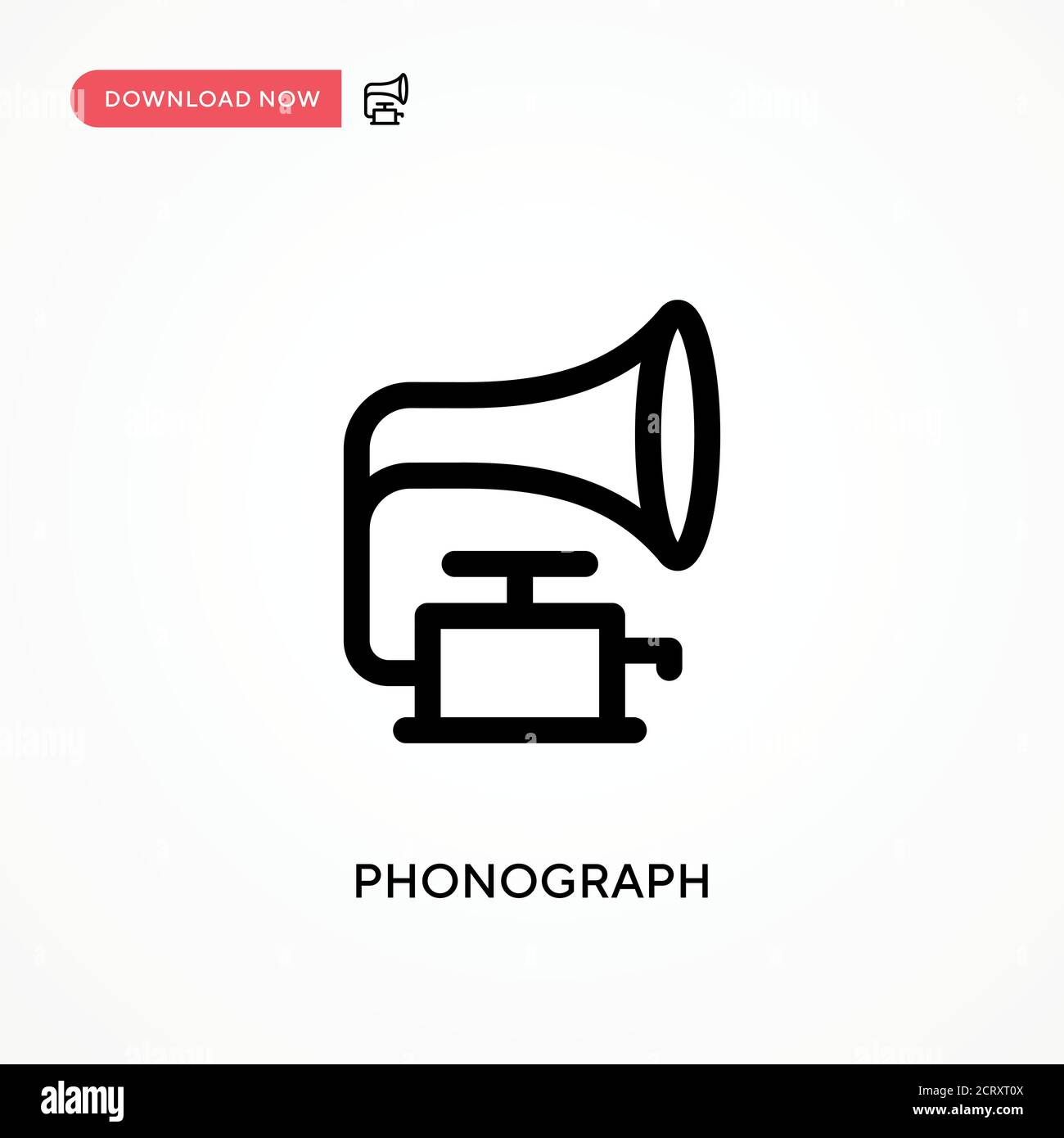 Phonograph Simple vector icon. Modern, simple flat vector illustration for web site or mobile ...