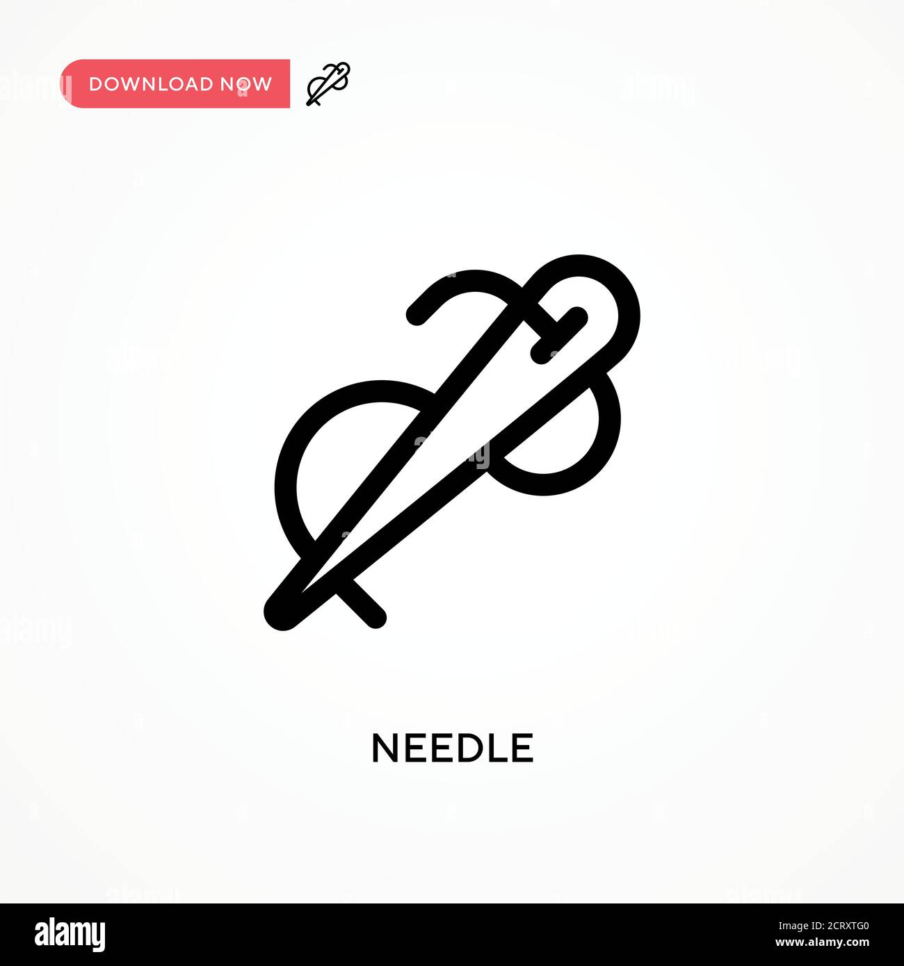 Needle Simple vector icon. Modern, simple flat vector illustration for ...