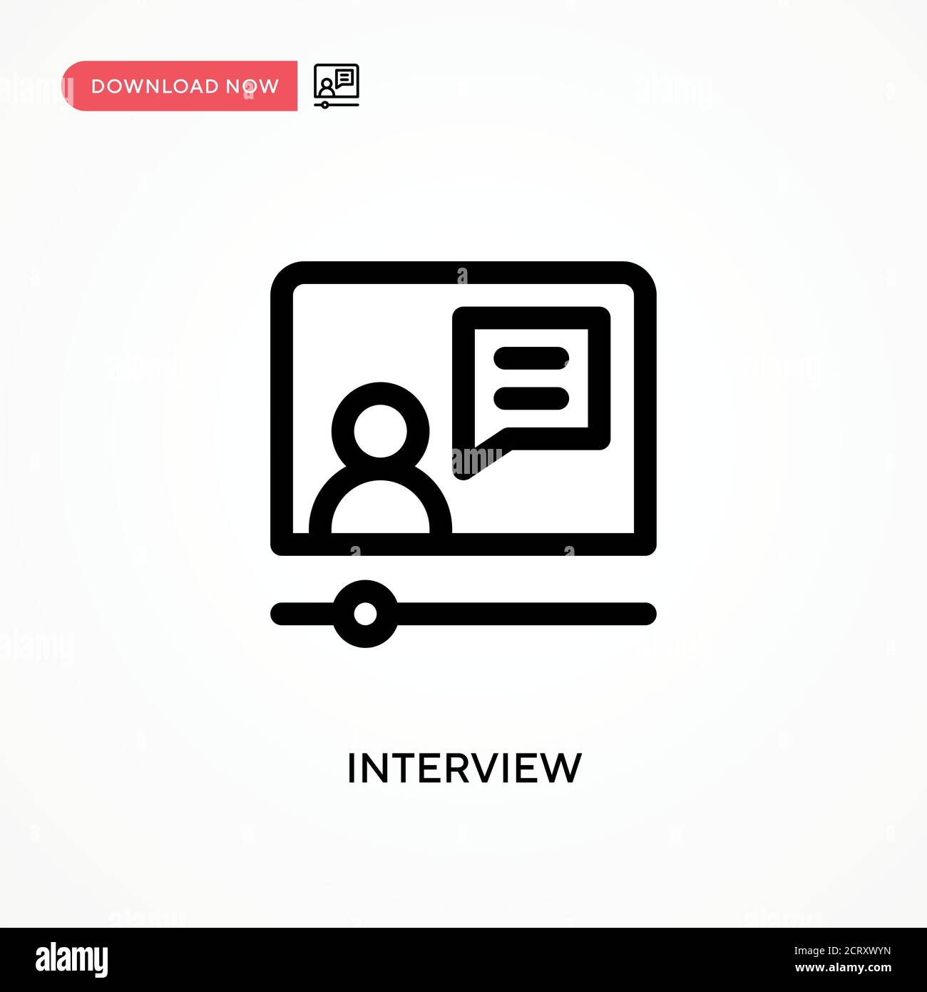 Interview Simple vector icon. Modern, simple flat vector illustration ...