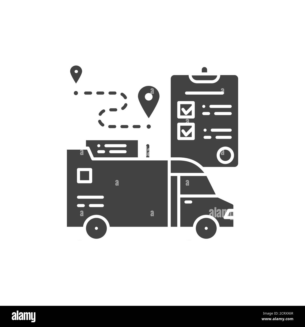 Delivery document black glyph icon. Freight transport sign. Express ...