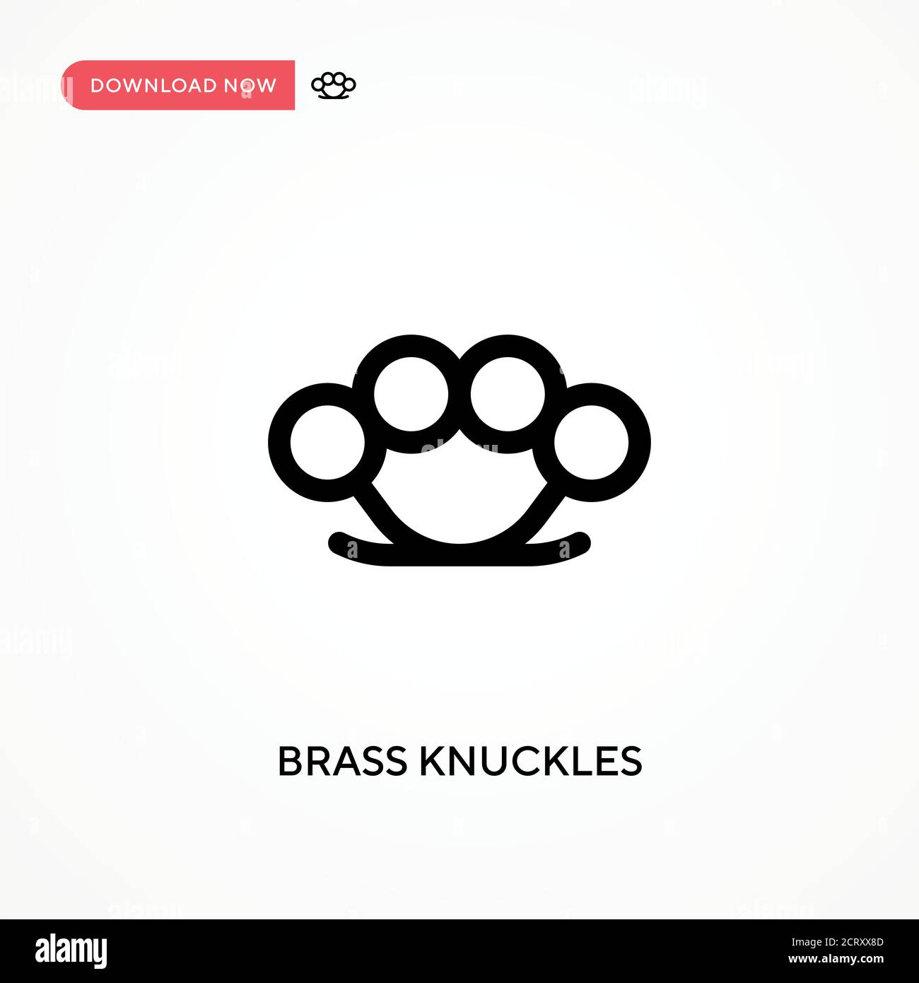 Brass knuckles Simple vector icon. Modern, simple flat vector ...