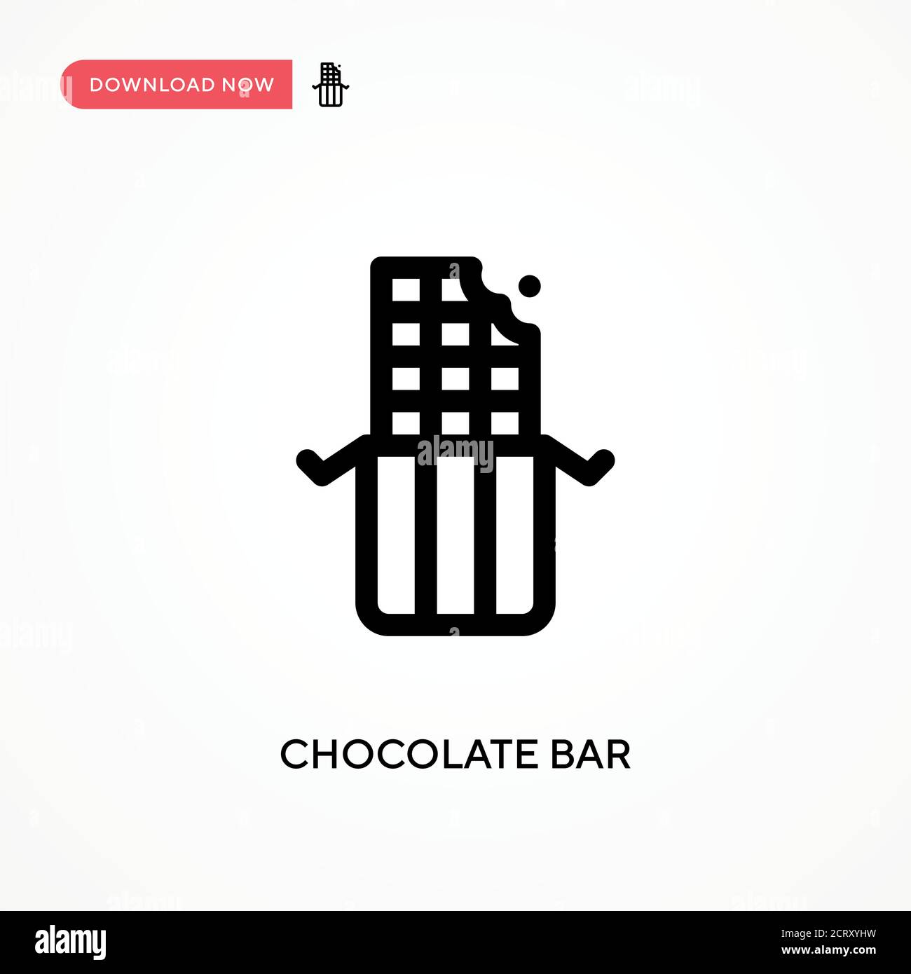 Chocolate bar Simple vector icon. Modern, simple flat vector ...