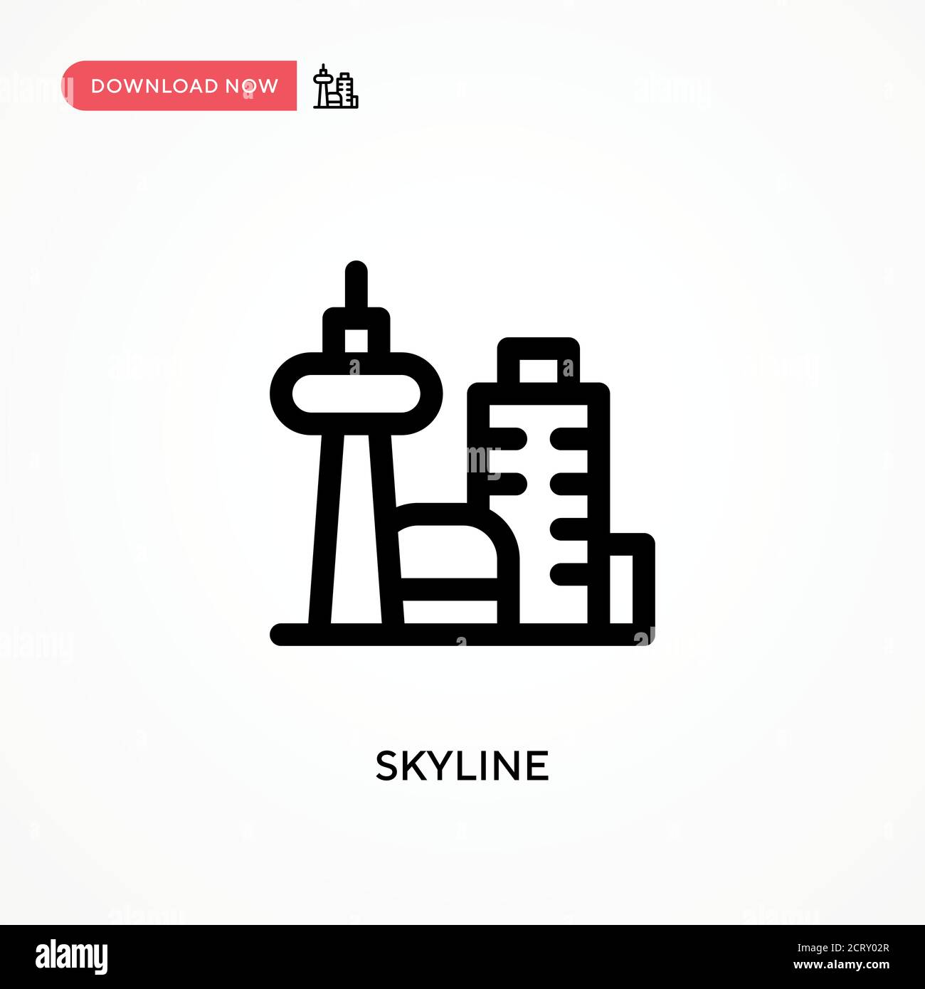 Skyline Simple vector icon. Modern, simple flat vector illustration for ...