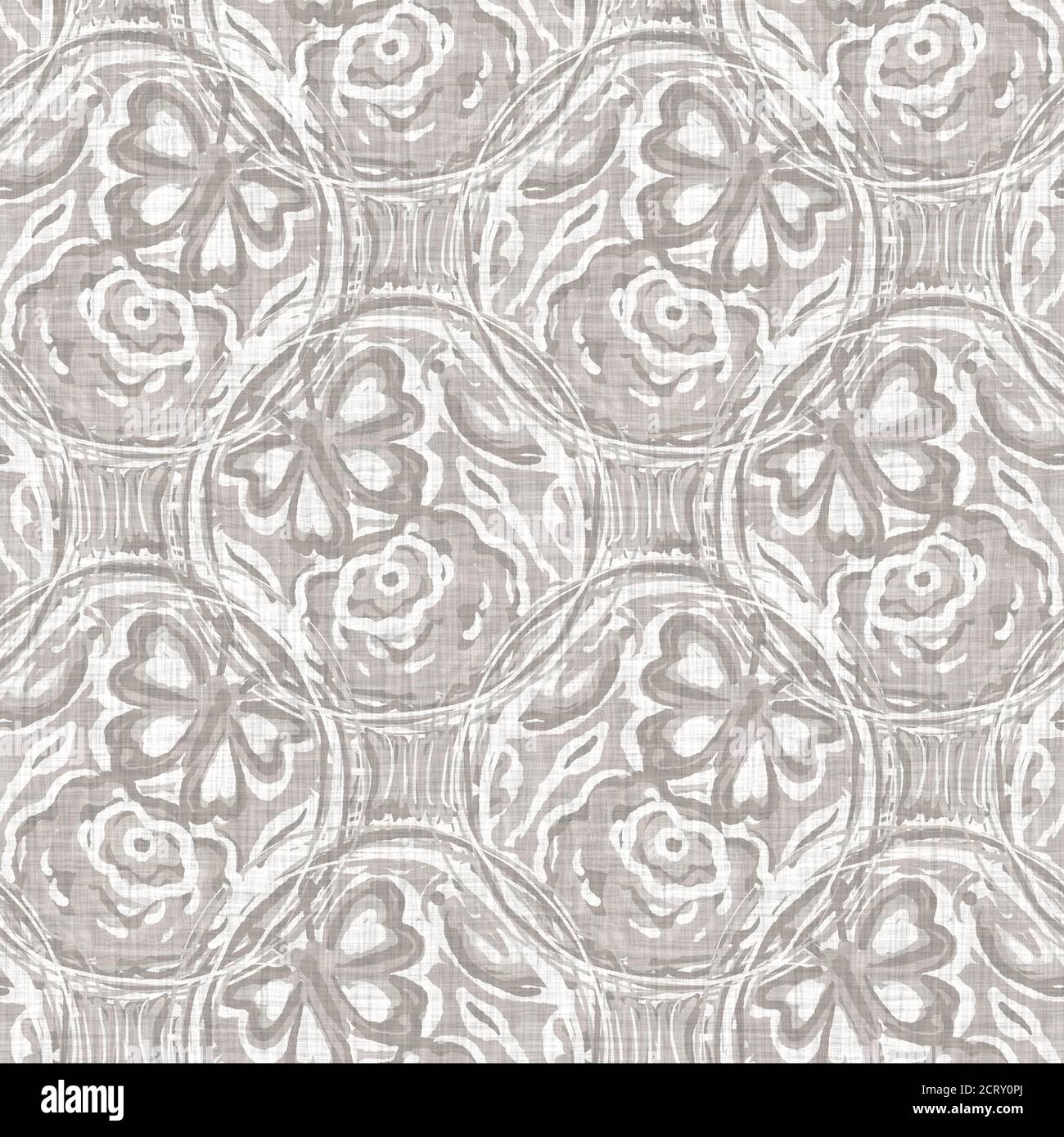 Natural gray french woven linen texture background. Old ecru flax bloom ...