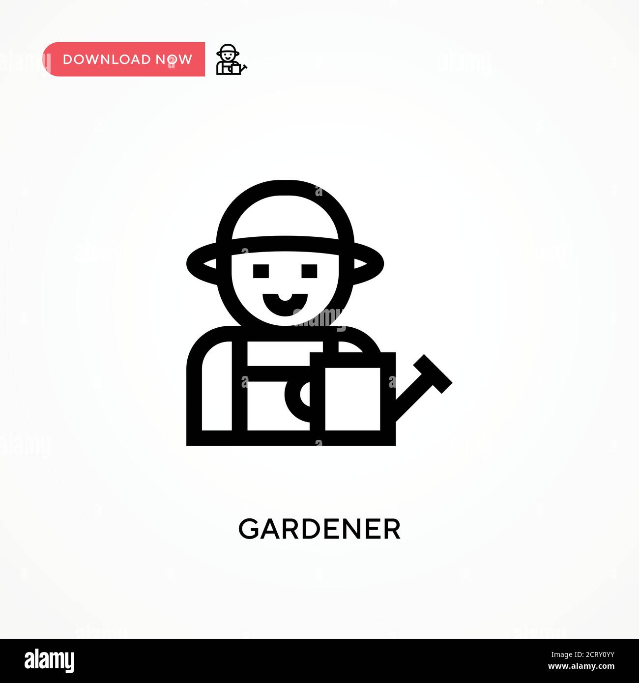 Gardener Simple vector icon. Modern, simple flat vector illustration ...