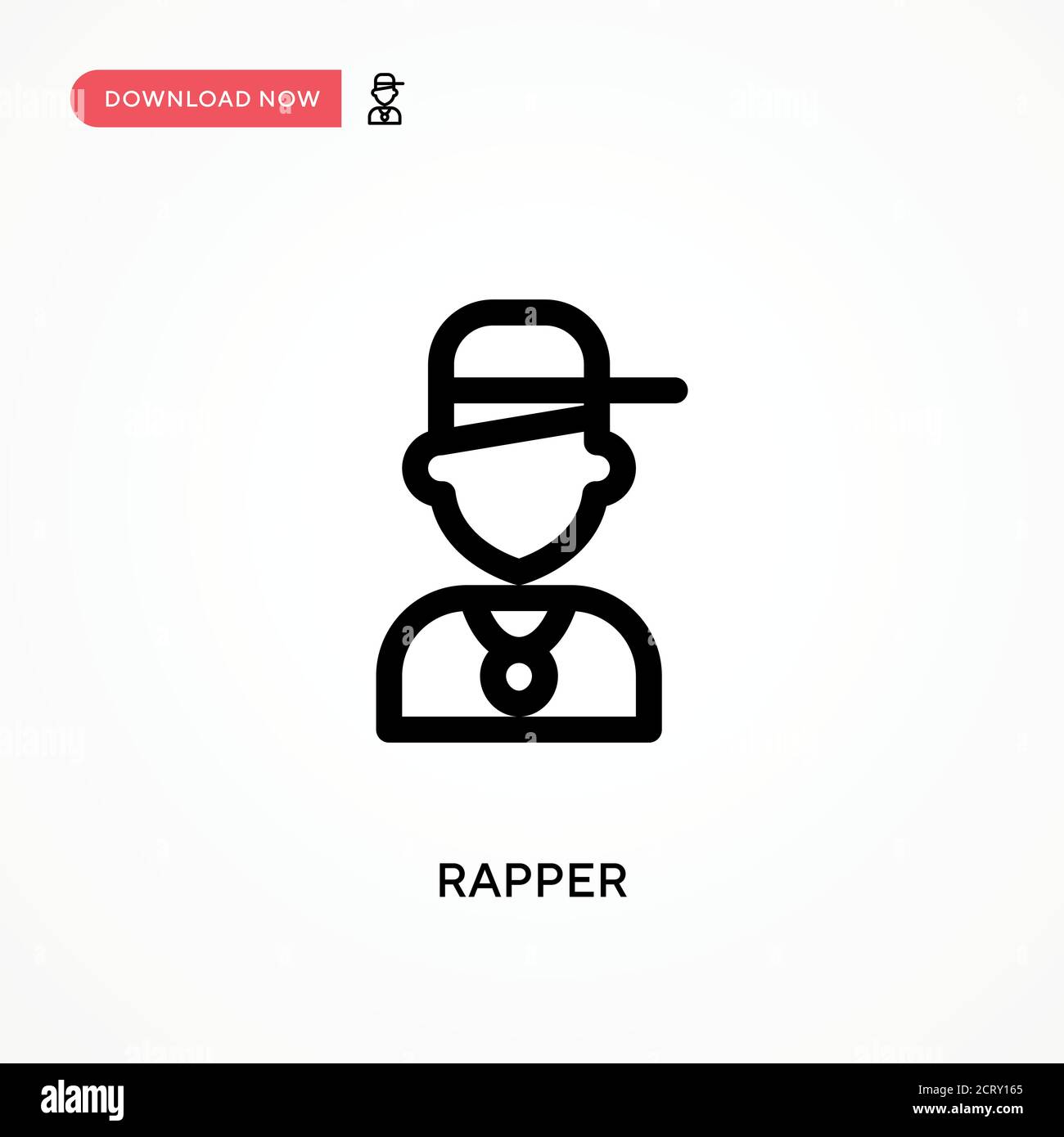 Rapper Simple vector icon. Modern, simple flat vector illustration for ...