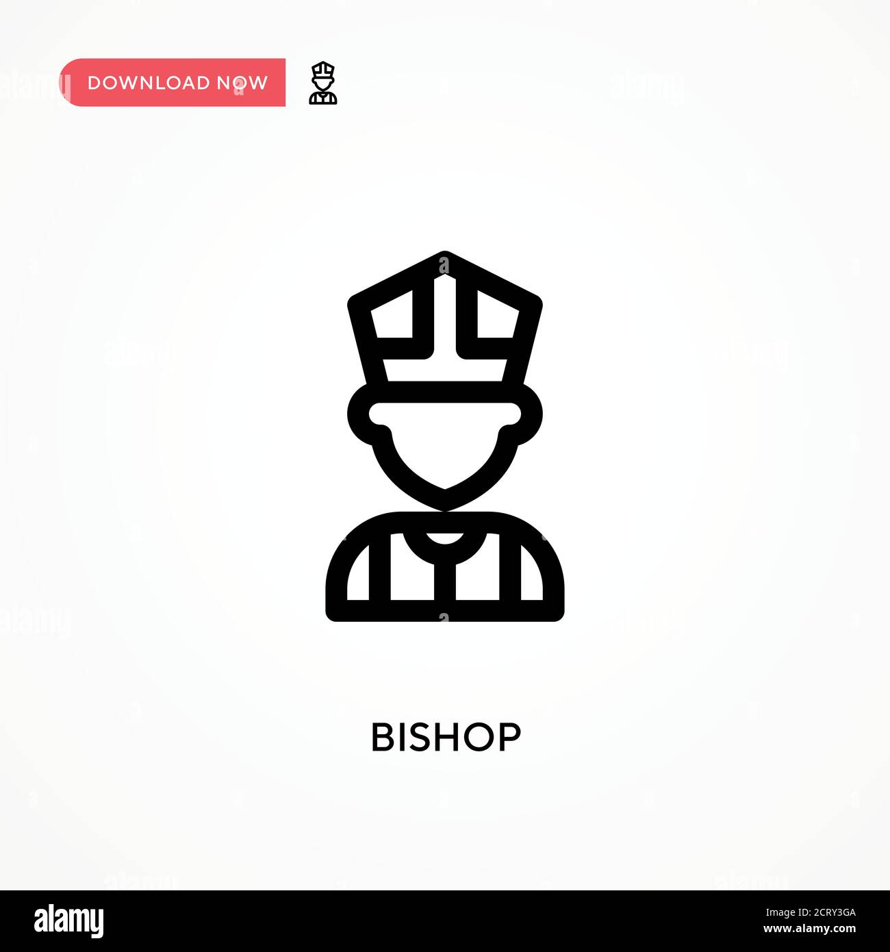 Bishop Simple vector icon. Modern, simple flat vector illustration for ...