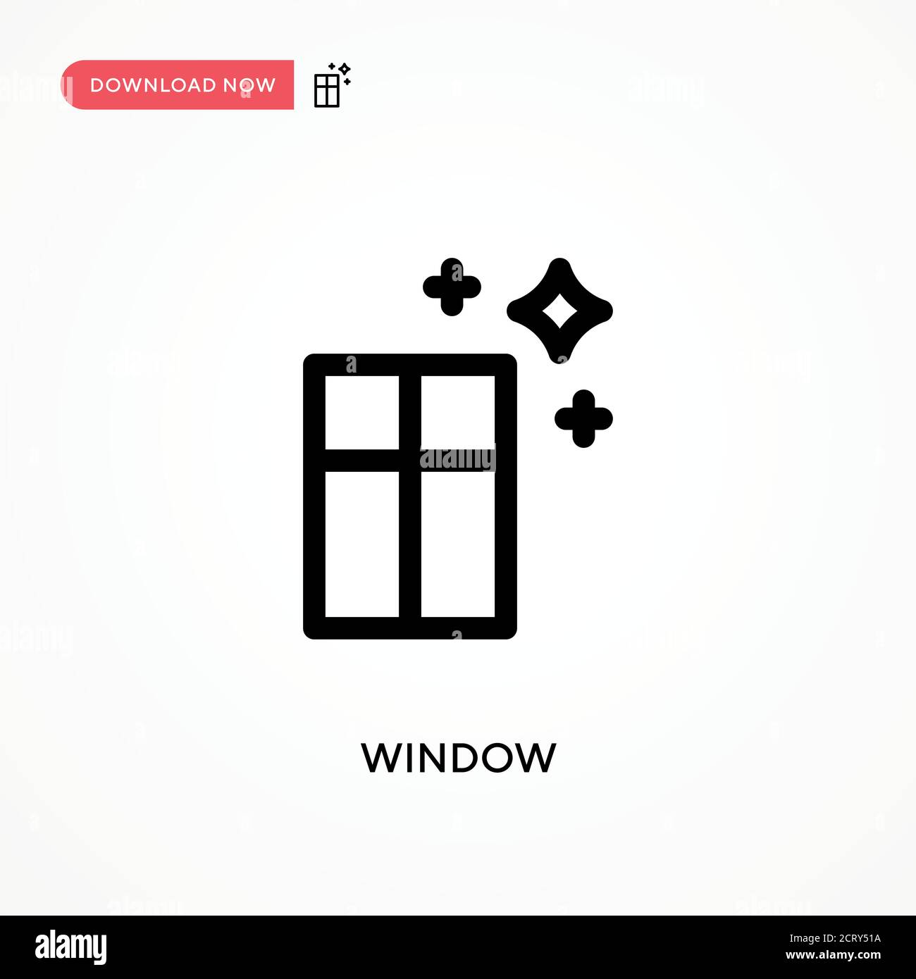 Window Simple vector icon. Modern, simple flat vector illustration for ...