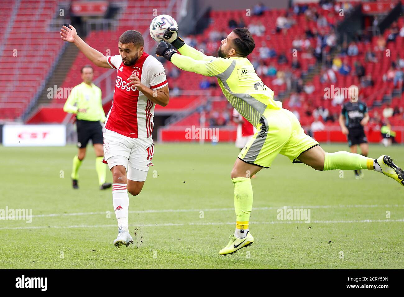 Amsterdam, Netherlands. 20th Sep, 2020. AMSTERDAM, 20-09-2020 JohanCruyff Arena . Dutch ...