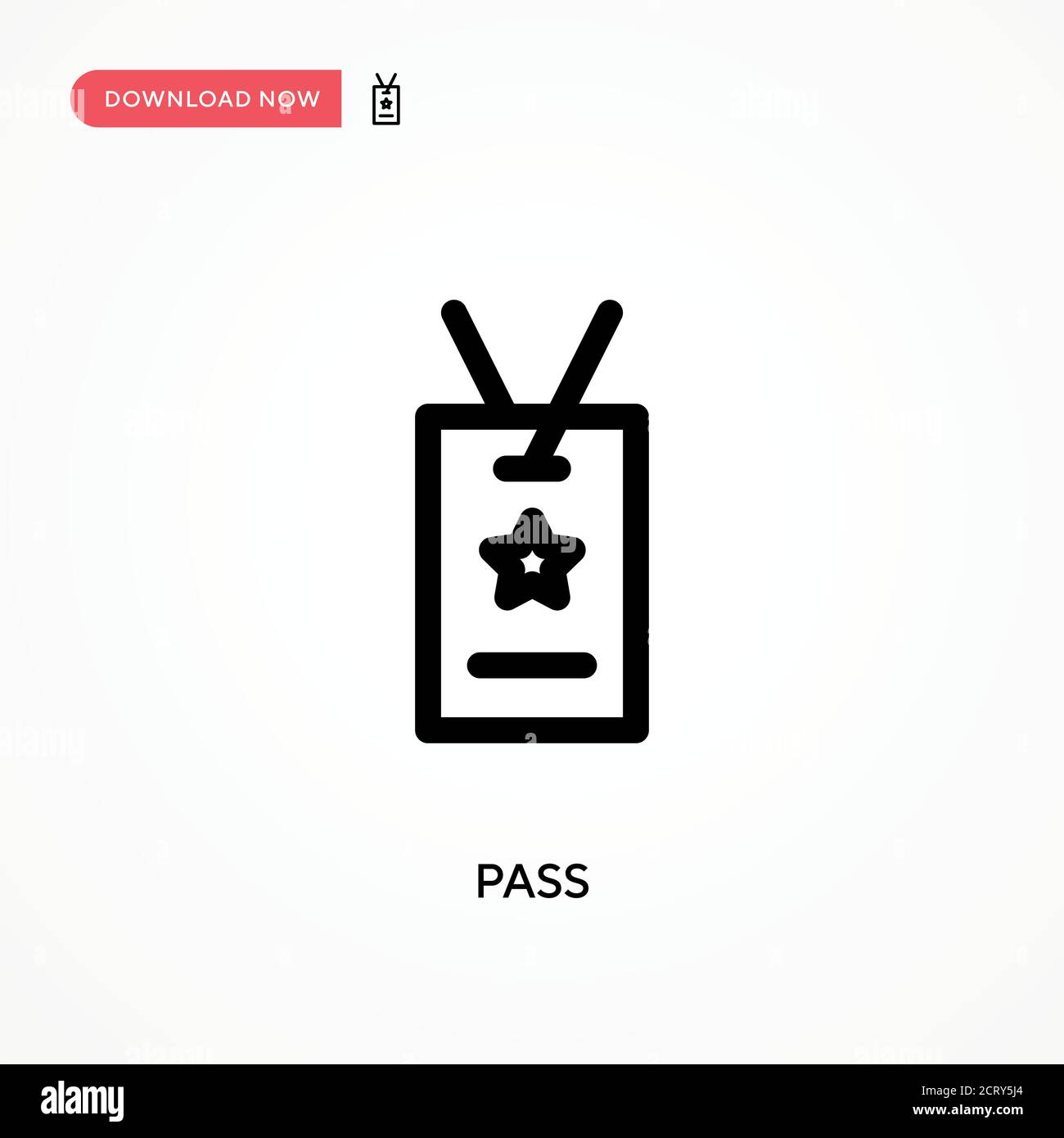 Pass Simple vector icon. Modern, simple flat vector illustration for ...