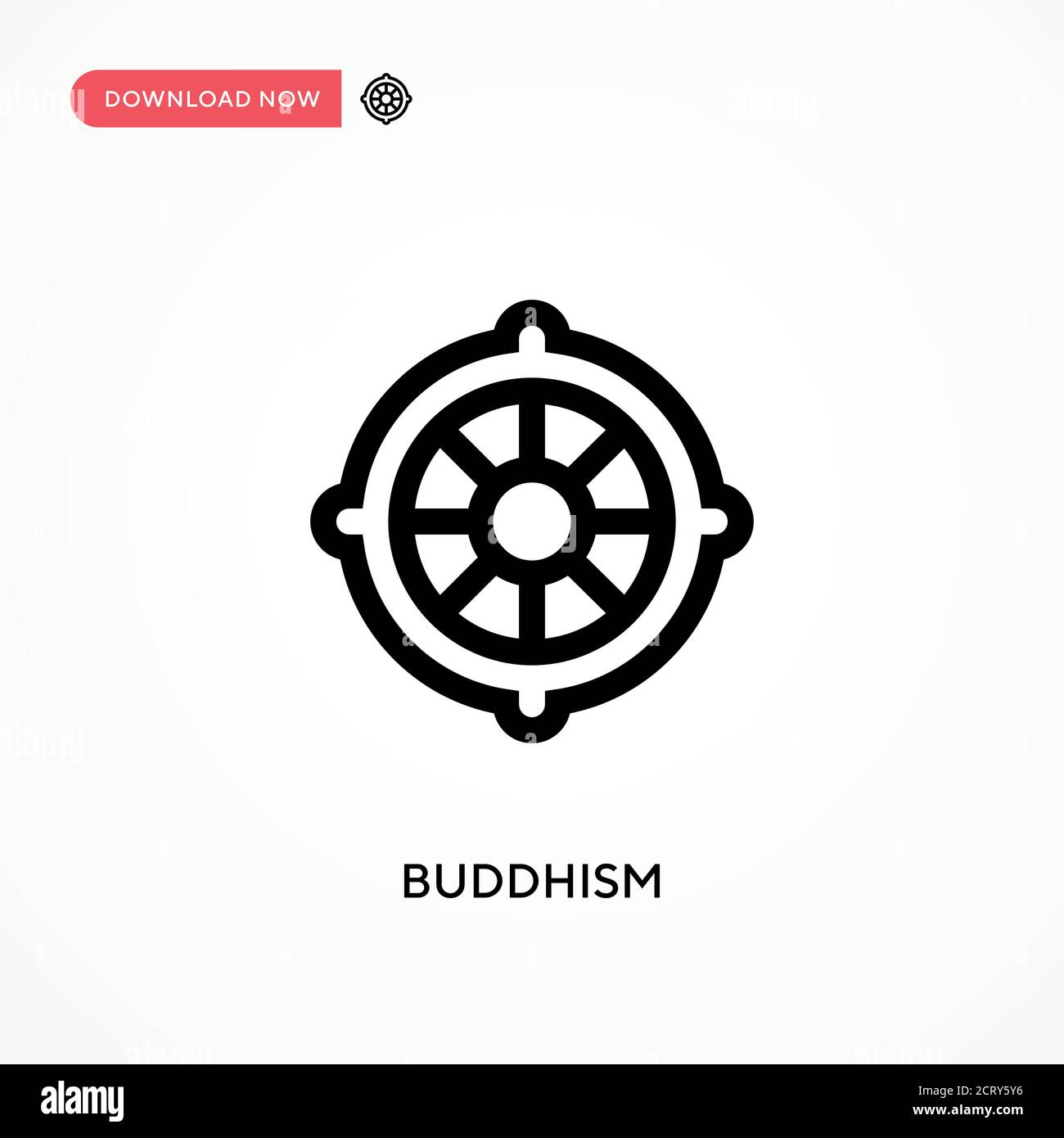 Buddhism Simple vector icon. Modern, simple flat vector illustration for web site or mobile app ...
