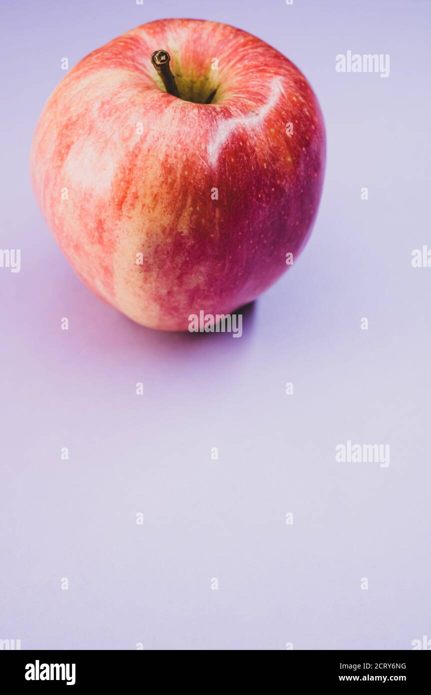 Vertical shot of fresh red apple isolated on a white background Stock ...