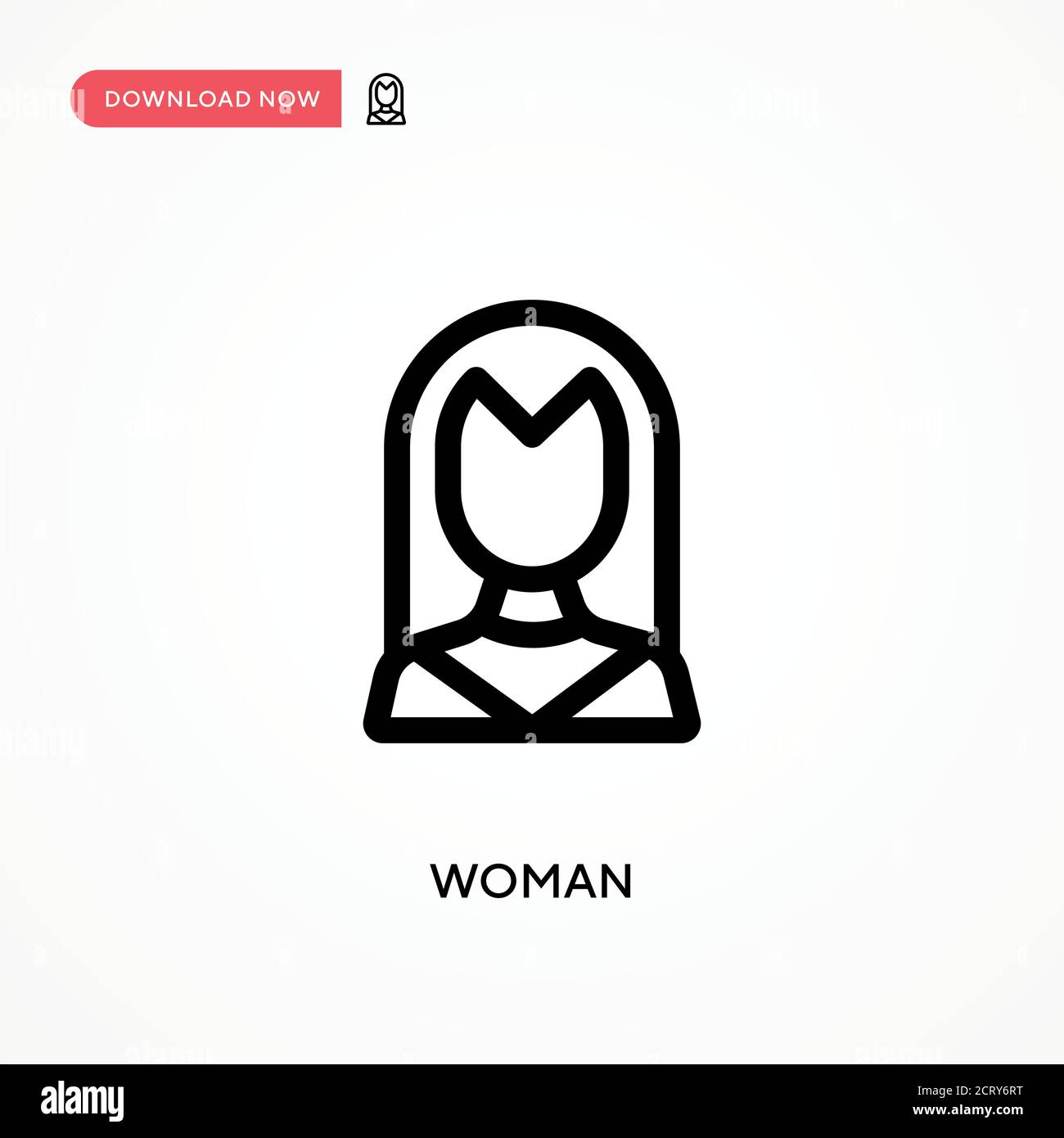 Woman Simple vector icon. Modern, simple flat vector illustration for ...