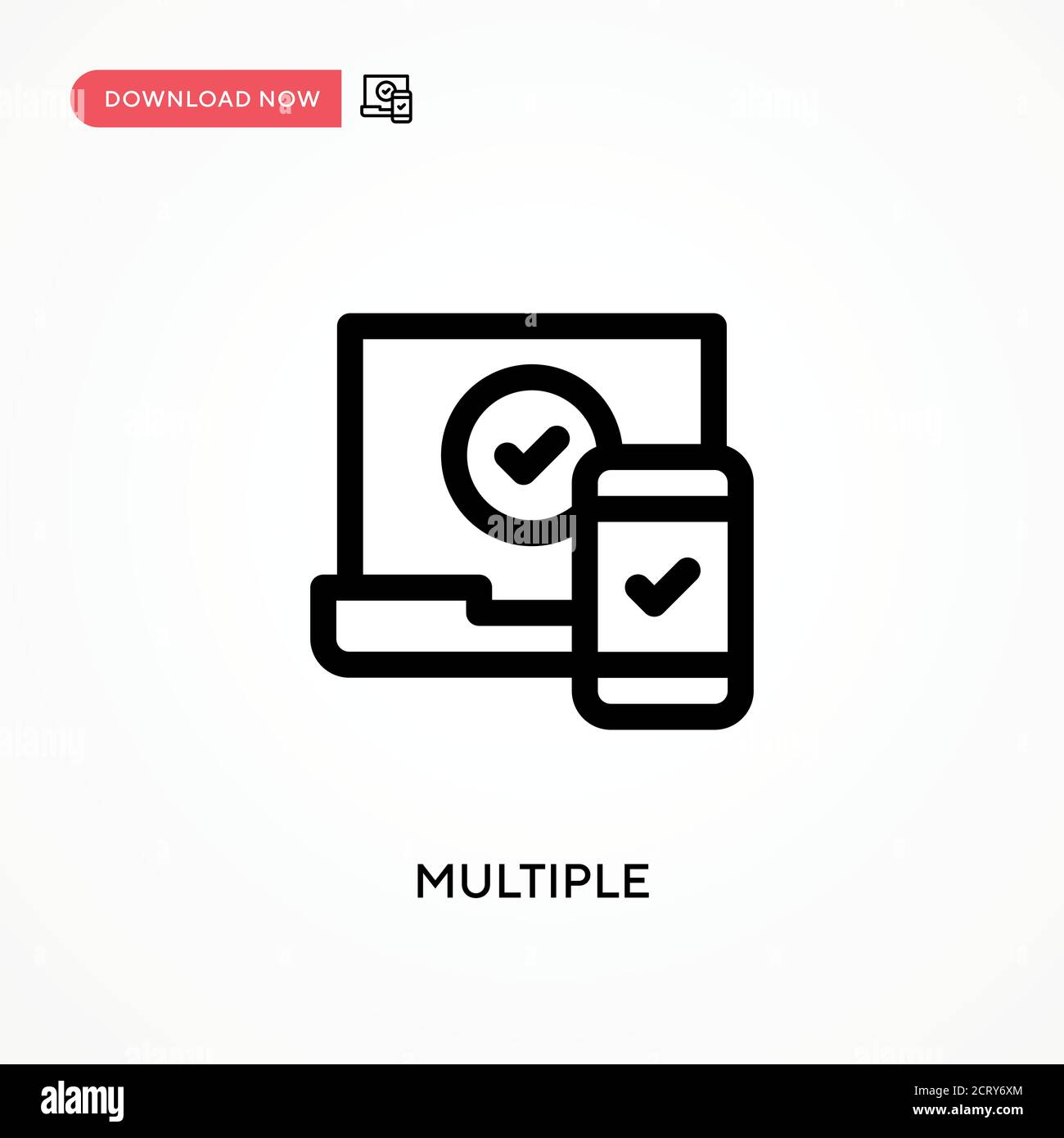 Multiple Simple vector icon. Modern, simple flat vector illustration ...