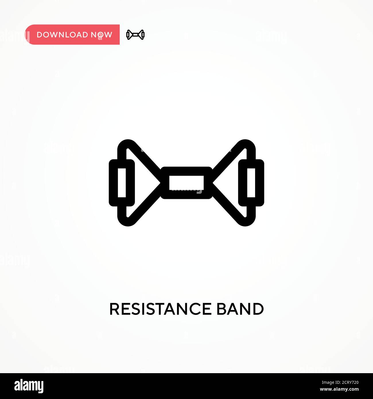 Resistance band Simple vector icon. Modern, simple flat vector ...