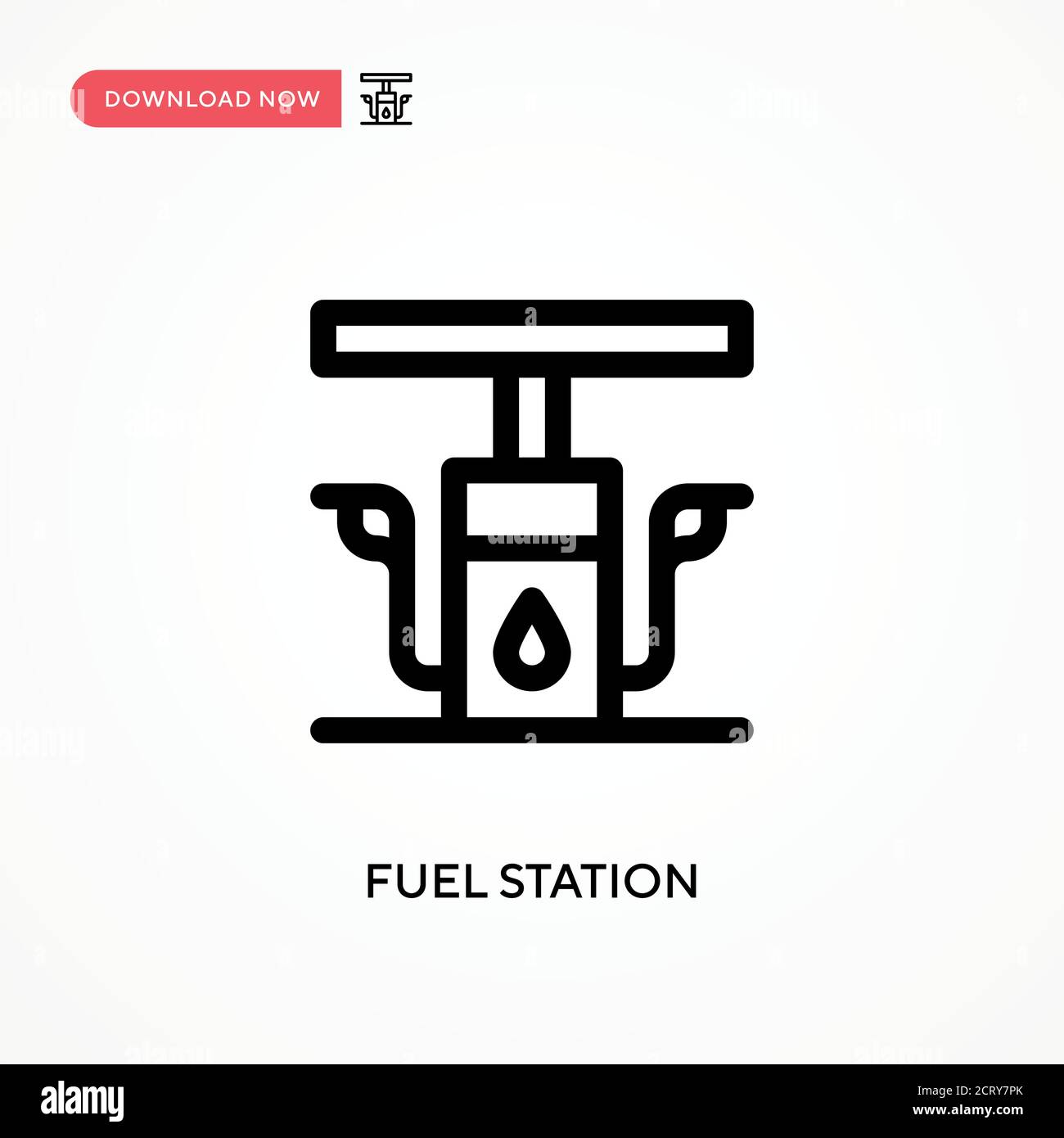 Fuel station Simple vector icon. Modern, simple flat vector ...
