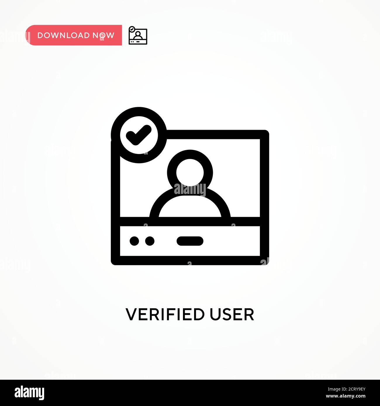 Verified user Simple vector icon. Modern, simple flat vector ...
