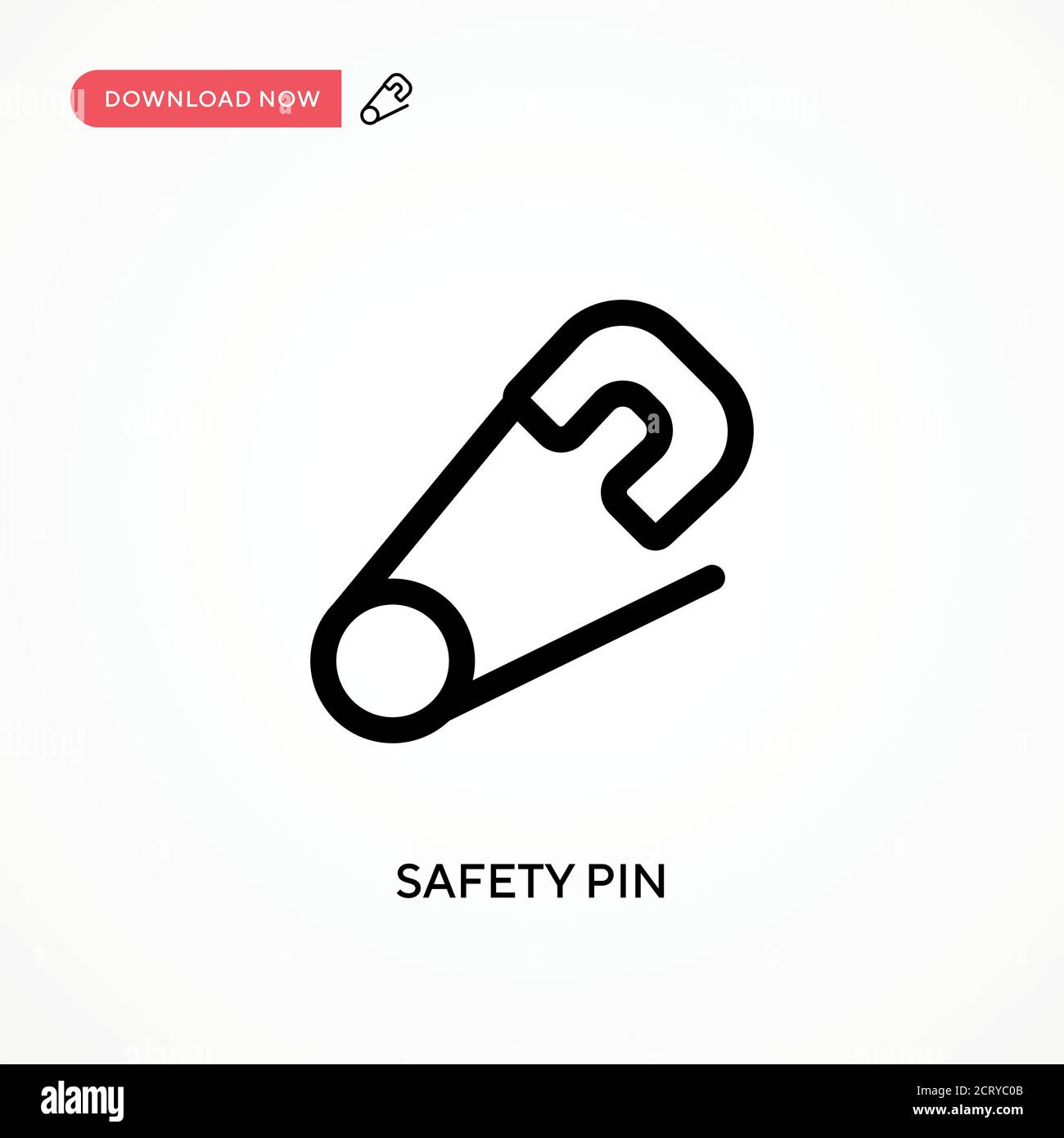 Safety pin Simple vector icon. Modern, simple flat vector illustration ...