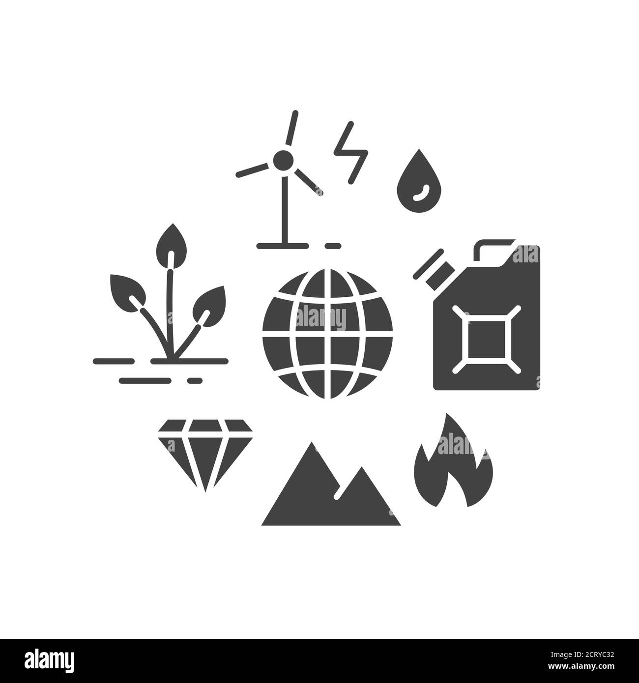 Natural resources black glyph icon. Sign for web page, app. UI UX GUI ...