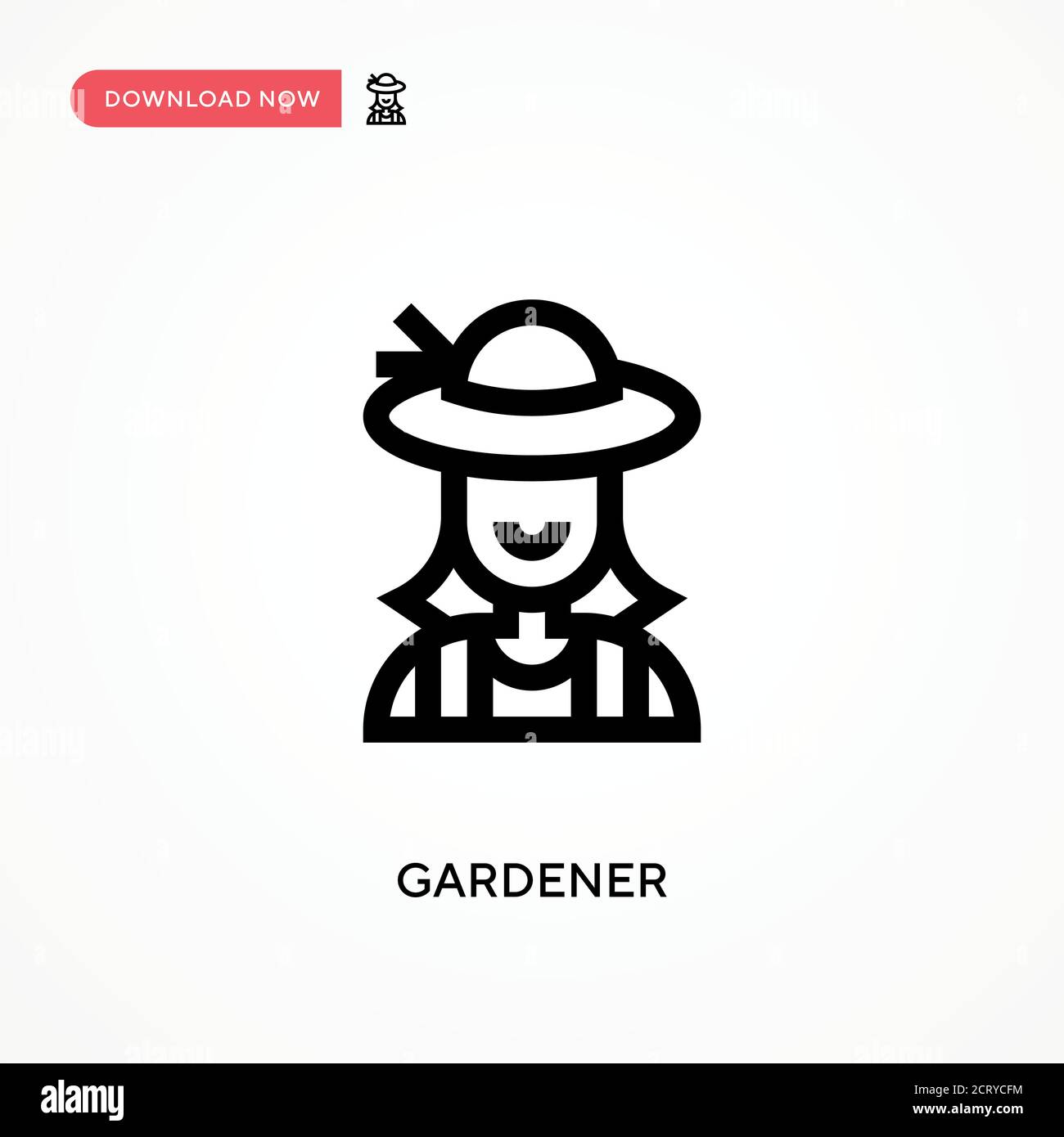 Gardener Simple vector icon. Modern, simple flat vector illustration ...