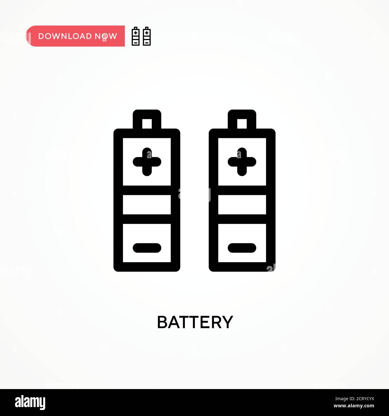 Battery Simple vector icon. Modern, simple flat vector illustration for ...