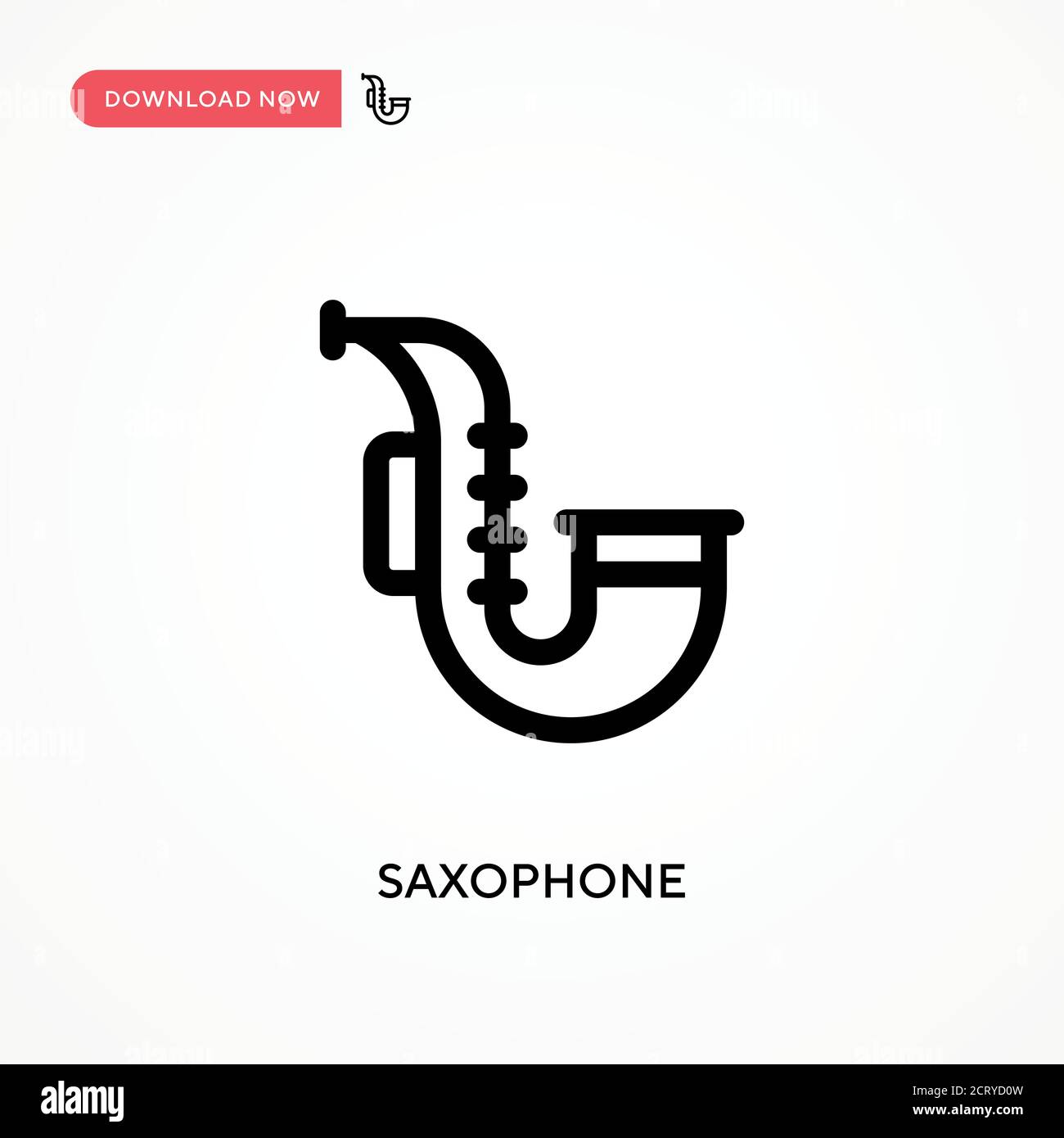 Saxophone Simple vector icon. Modern, simple flat vector illustration ...