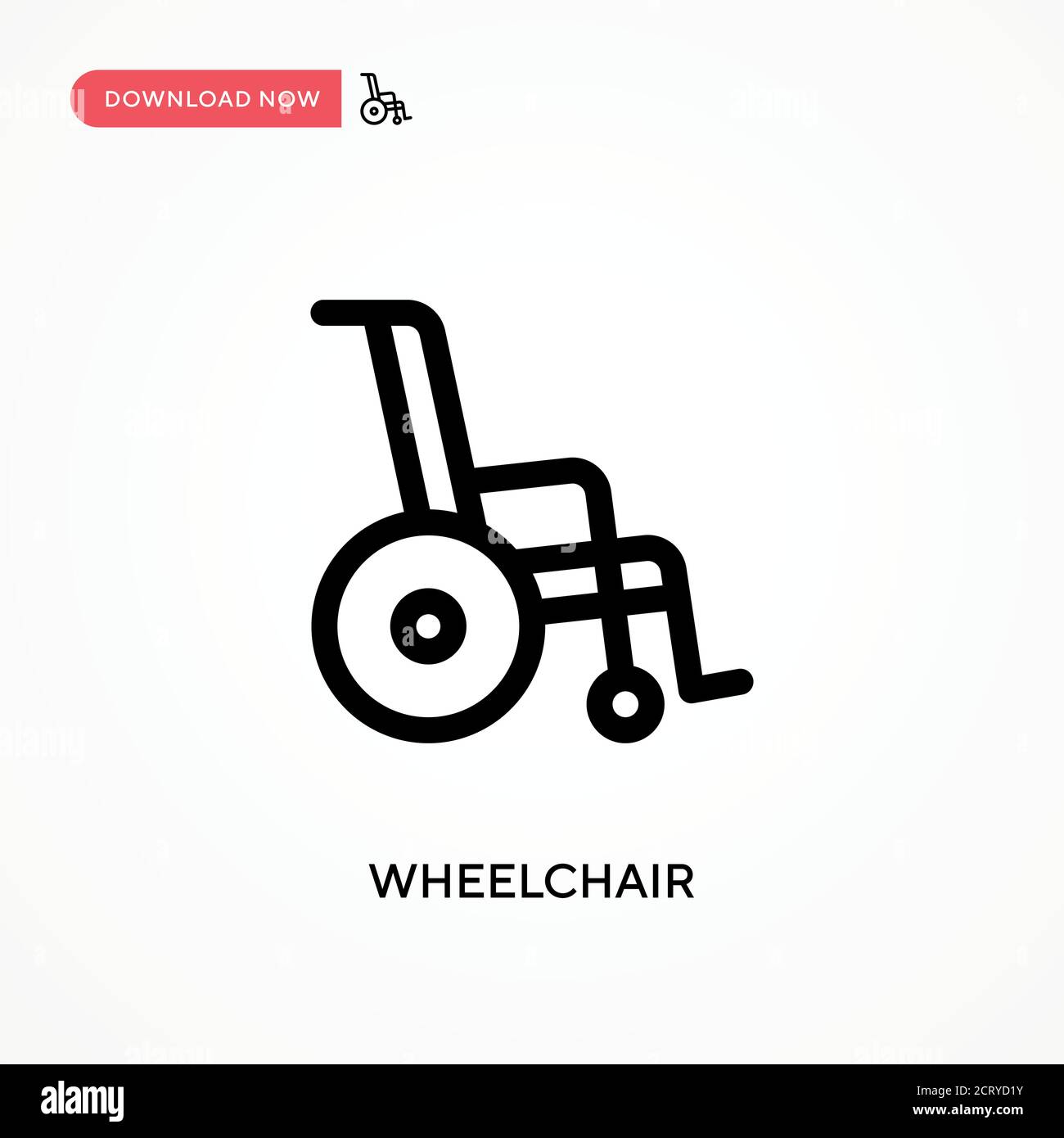 Wheelchair Simple vector icon. Modern, simple flat vector illustration ...