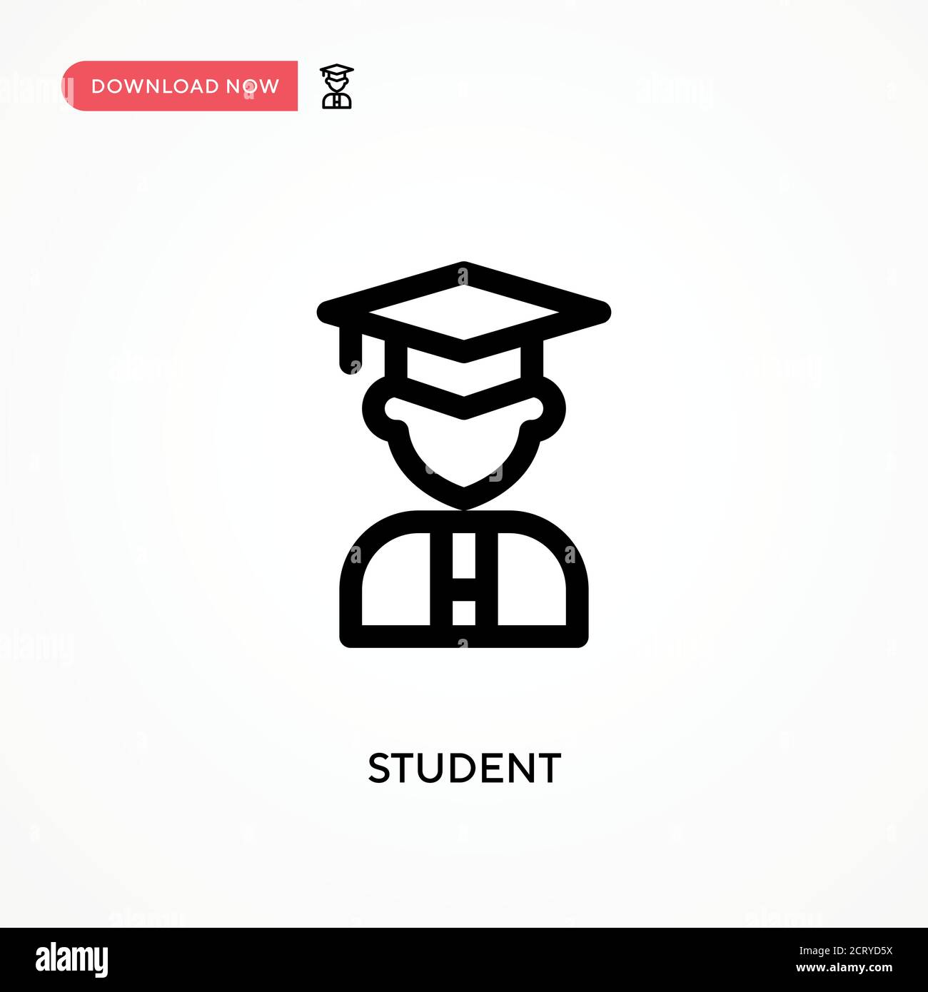 Student Simple vector icon. Modern, simple flat vector illustration for ...